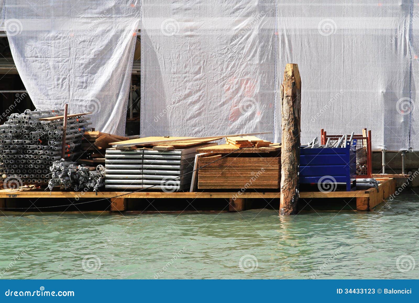 Construction in Venice stock image. Image of plywood - 34433123