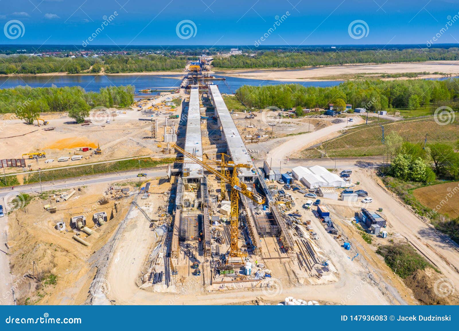 Construction of the Viaduct on the New S7 Highway, Luban, Poland Stock ...