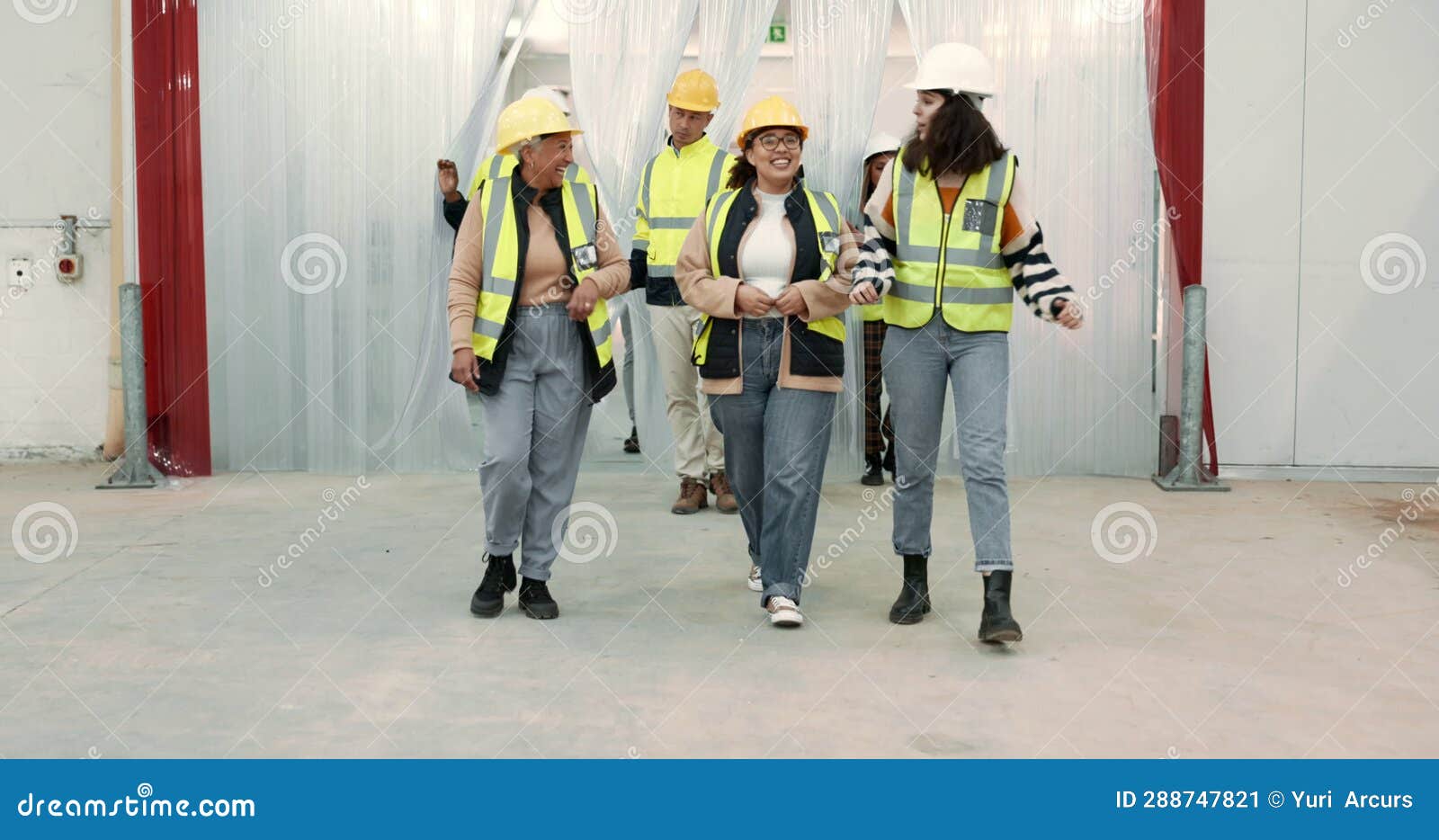 Construction, Walking and People in Discussion for Planning, Building ...