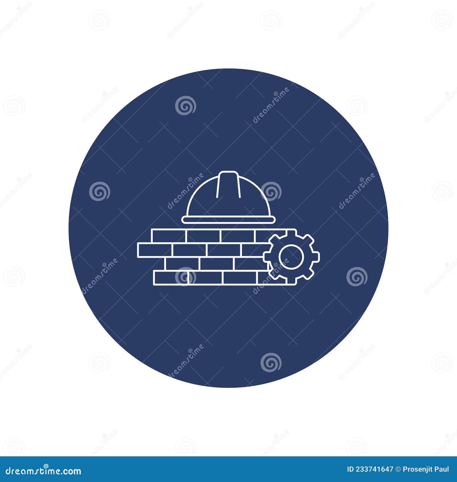 Construction Wall Repairing Icon Vector Stock Vector - Illustration of ...