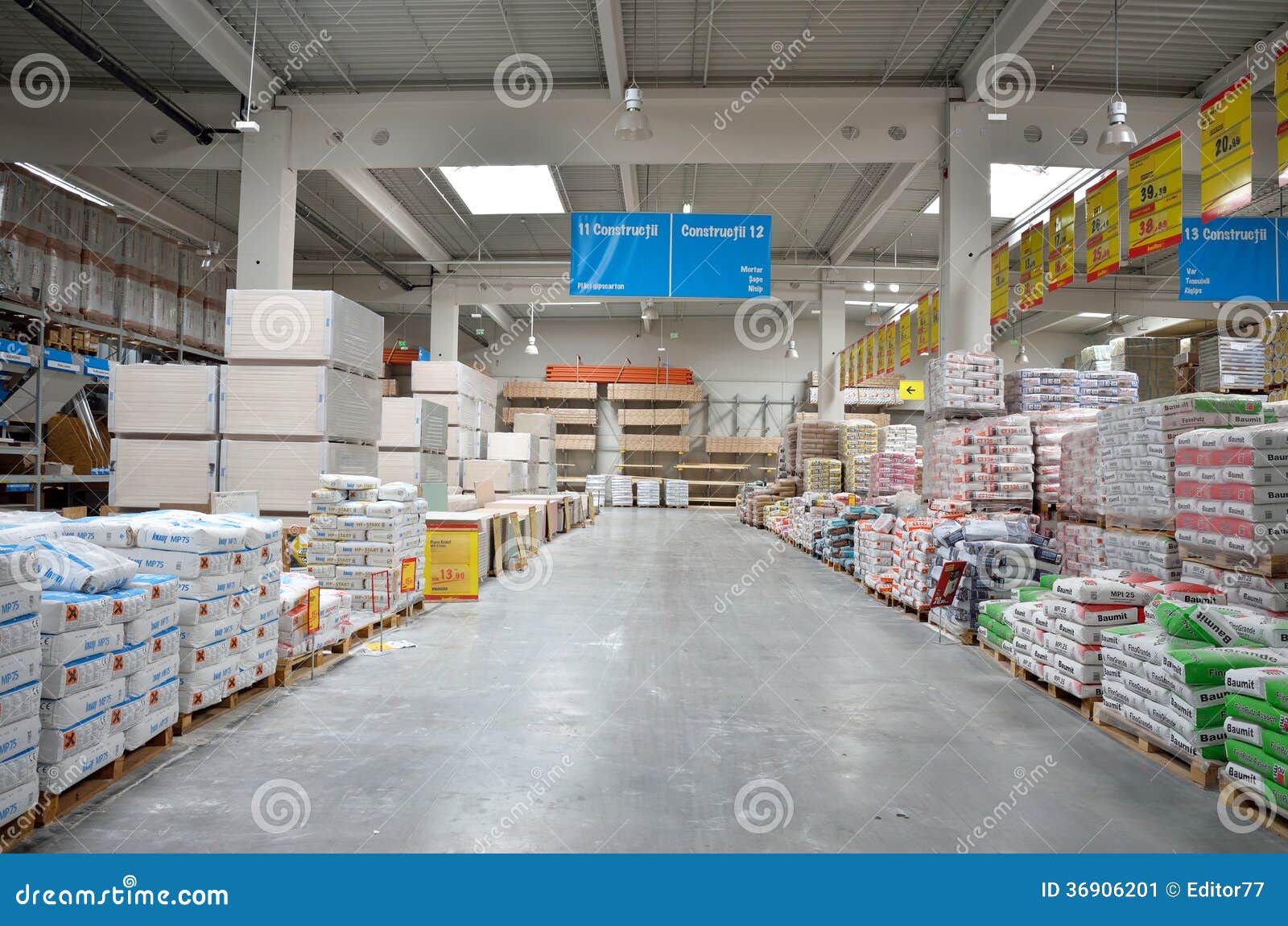 Construction warehouse editorial photo. Image of bags - 36906201