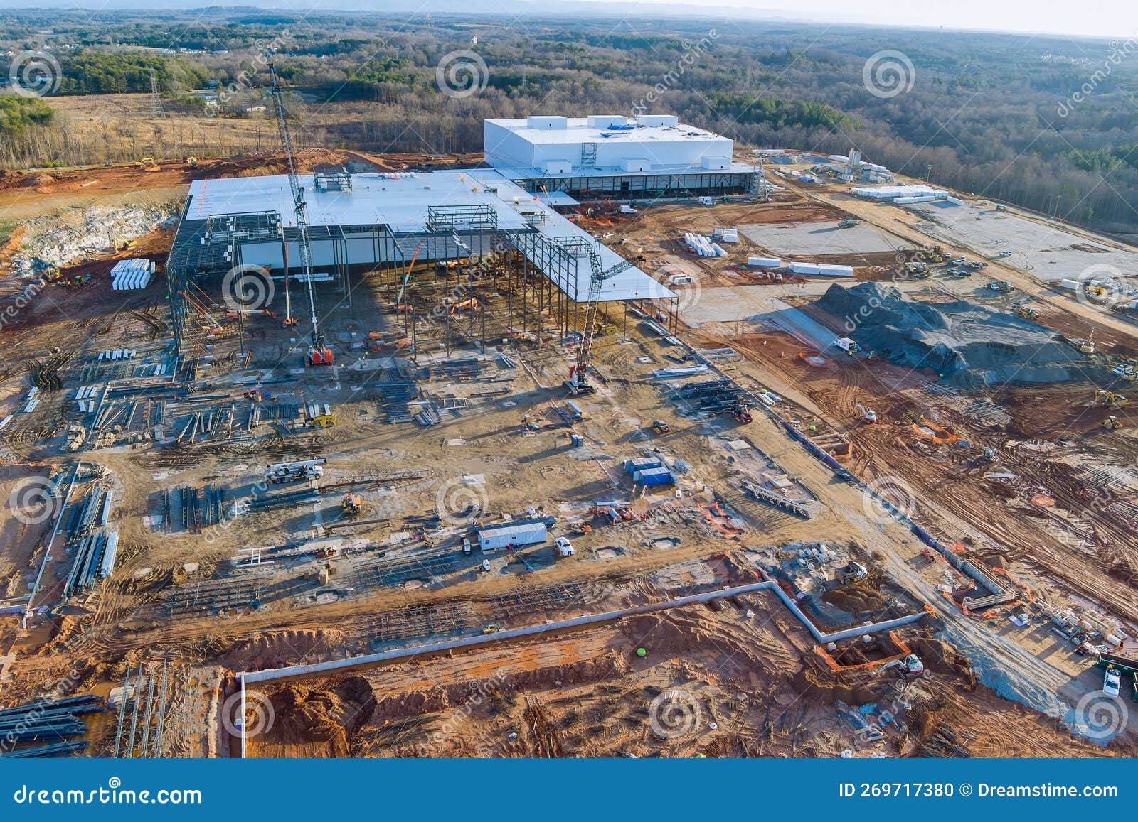 Construction of Warehouse on a Construction Site Involves the Use of ...