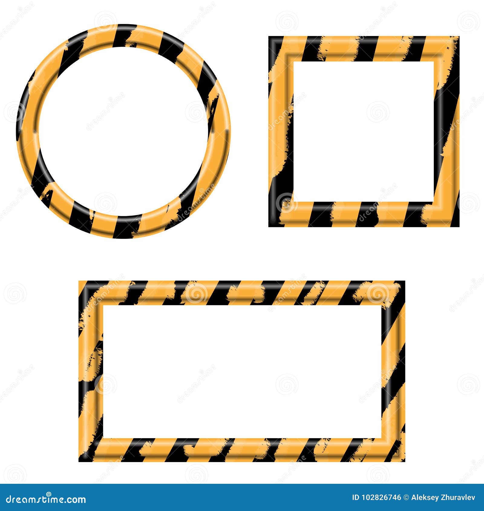 Construction Warning Border Set, Illustration Stock Illustration ...