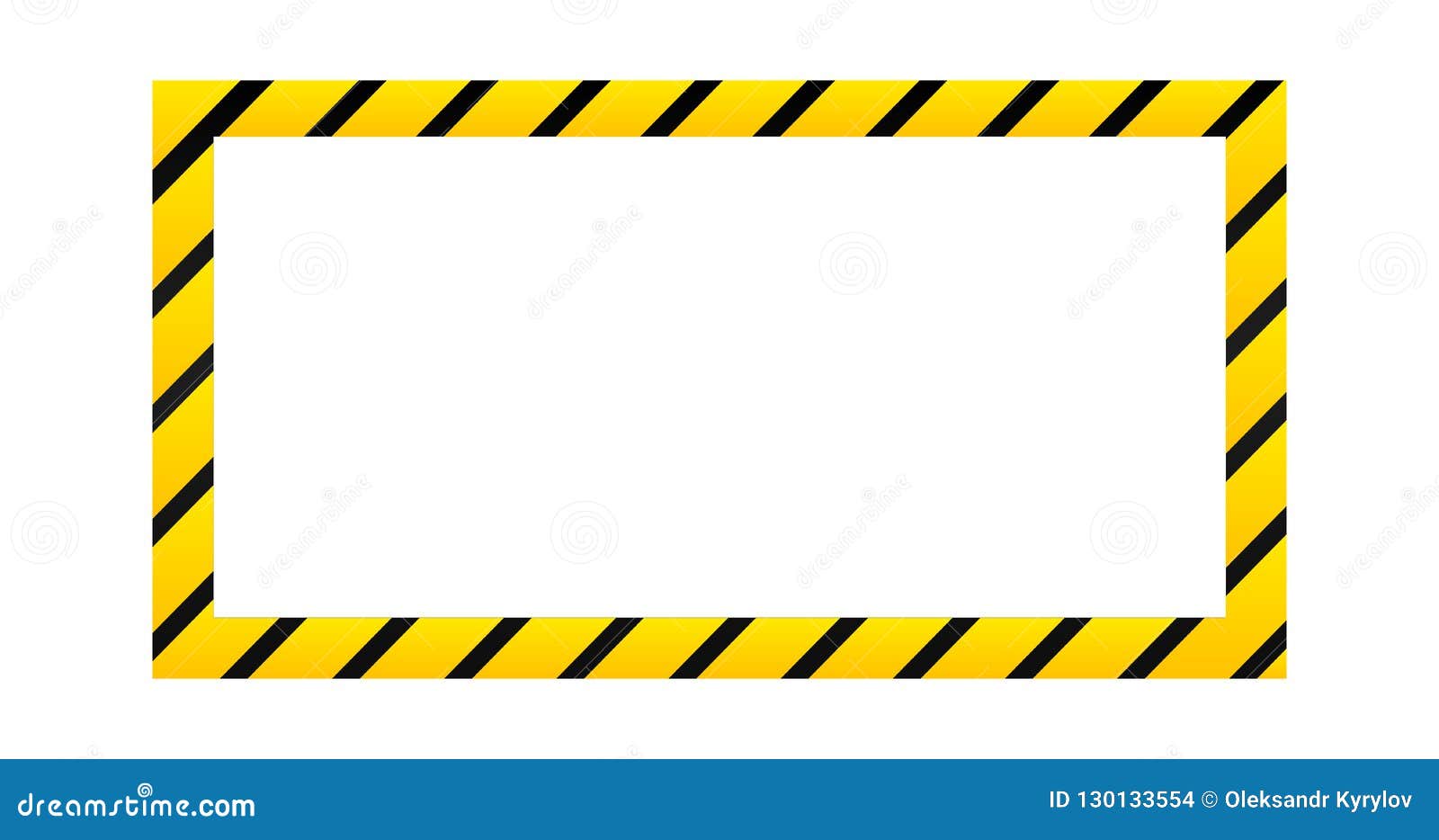 Construction Warning Border, Vector Illustration Isolated on White ...
