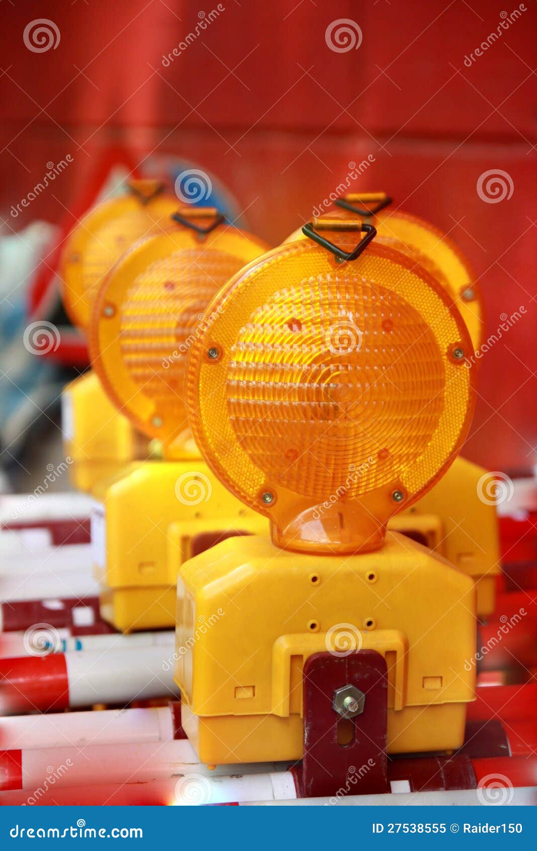 Construction Warning Lights Stock Image - Image of security, hazard ...