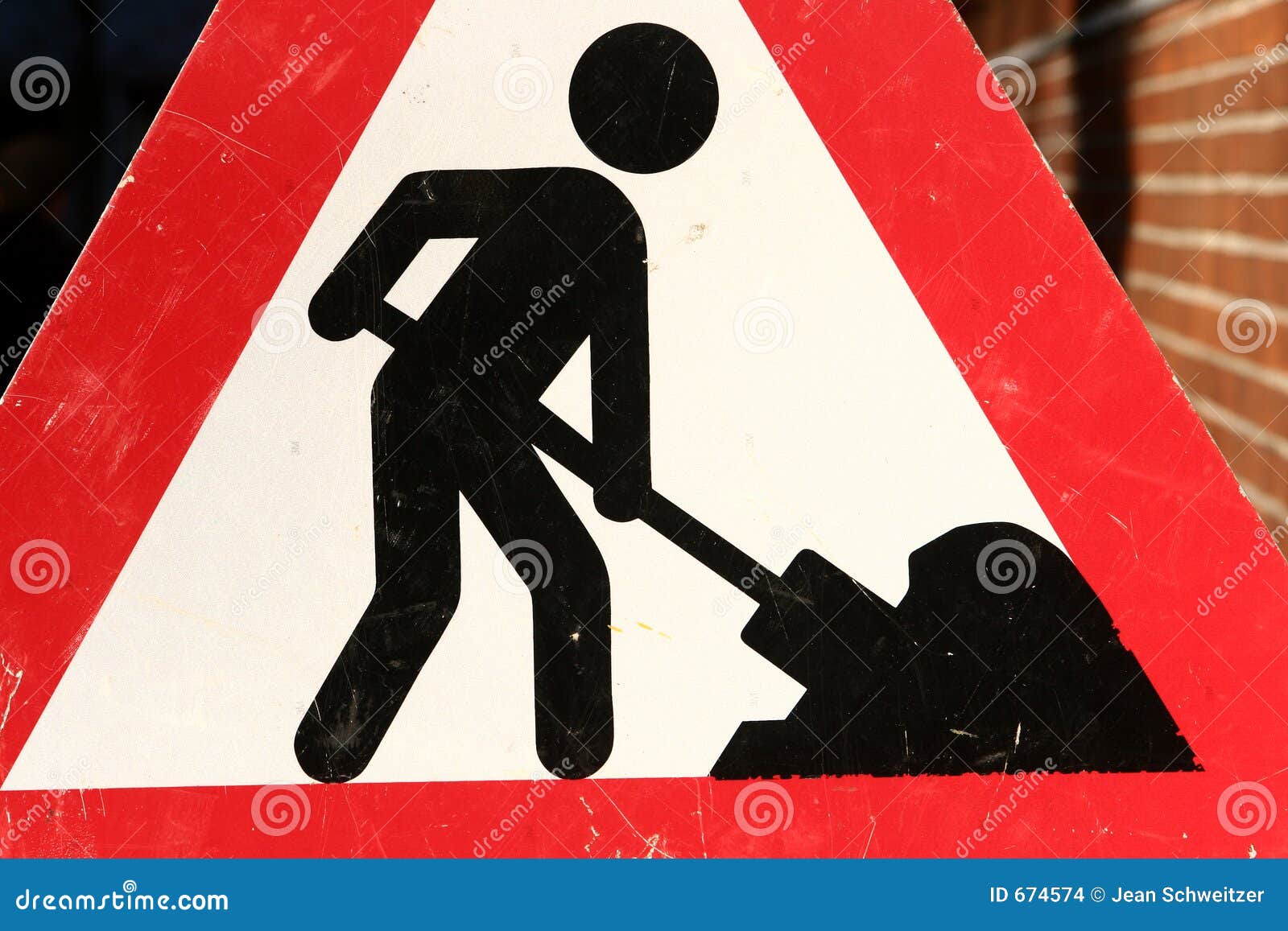 Construction warning sign stock photo. Image of danger - 674574