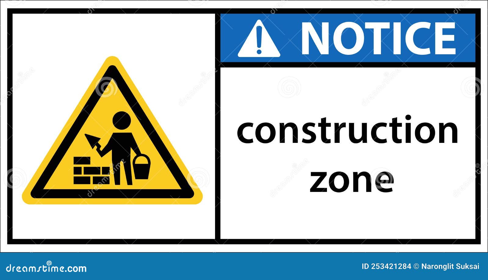 Construction Warning Sign Use Caution when Walking through.Sign Notice ...