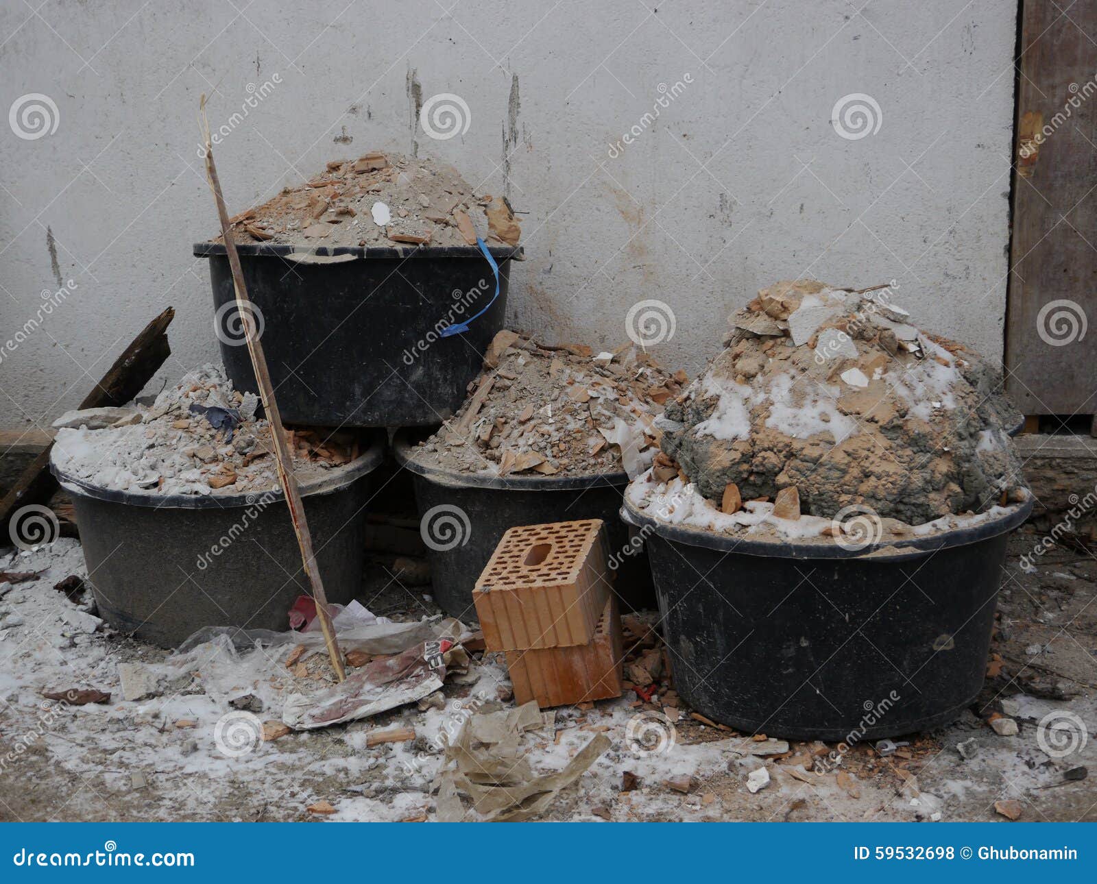 Construction waste stock photo. Image of destruction - 59532698
