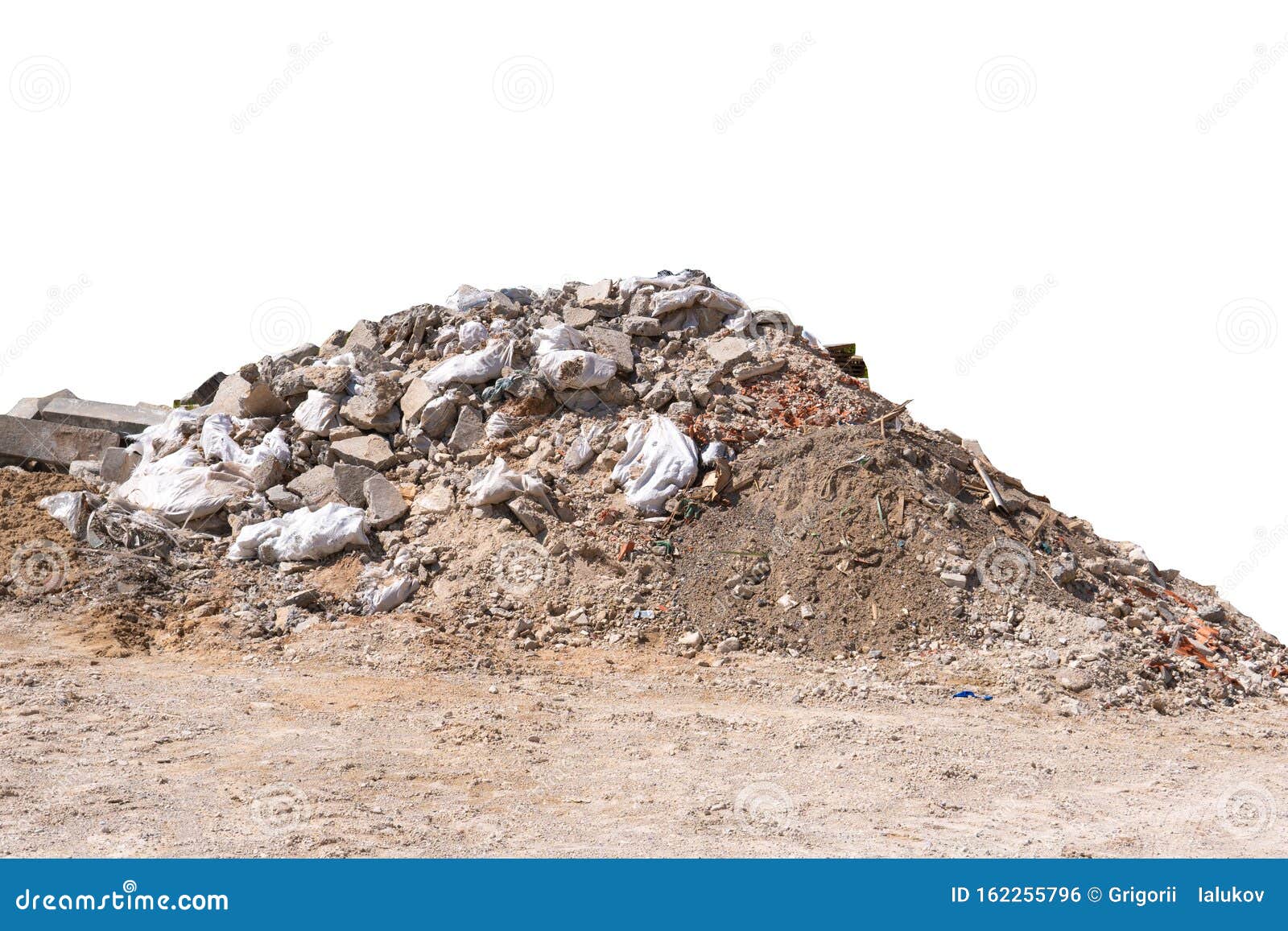 Construction Waste and Concrete Debris from the Demolition Road Stock ...