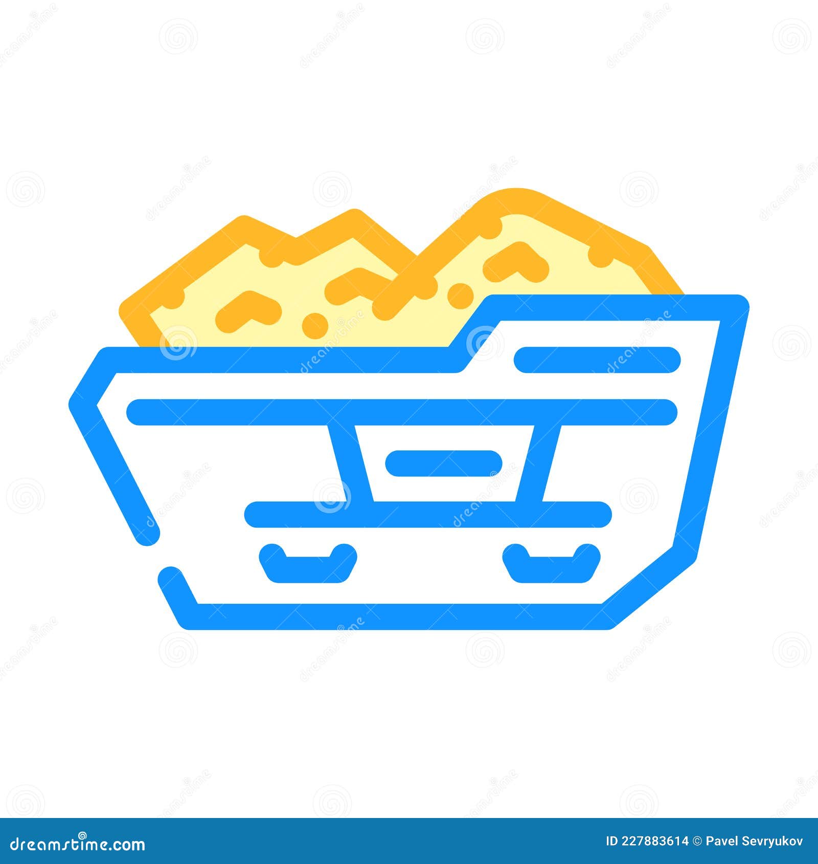 Construction Waste Container Color Icon Vector Illustration Stock ...