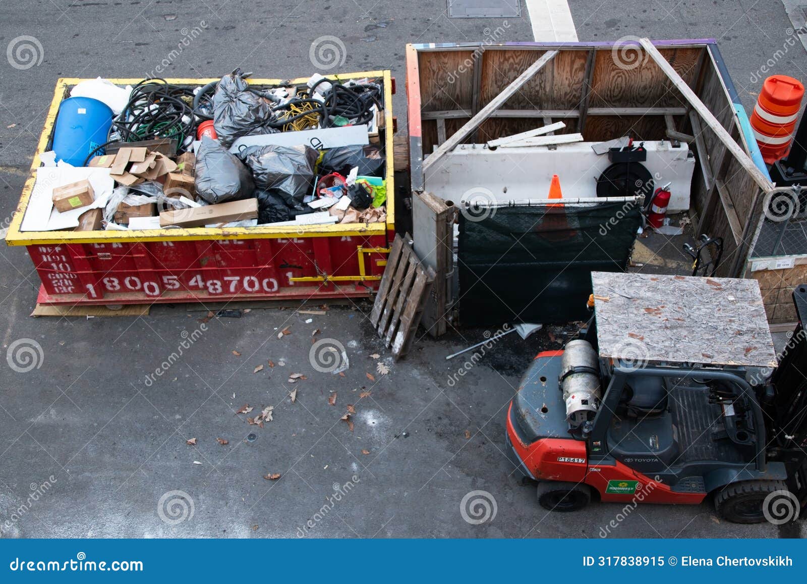 Construction Waste Container, Container with Solid Household and ...