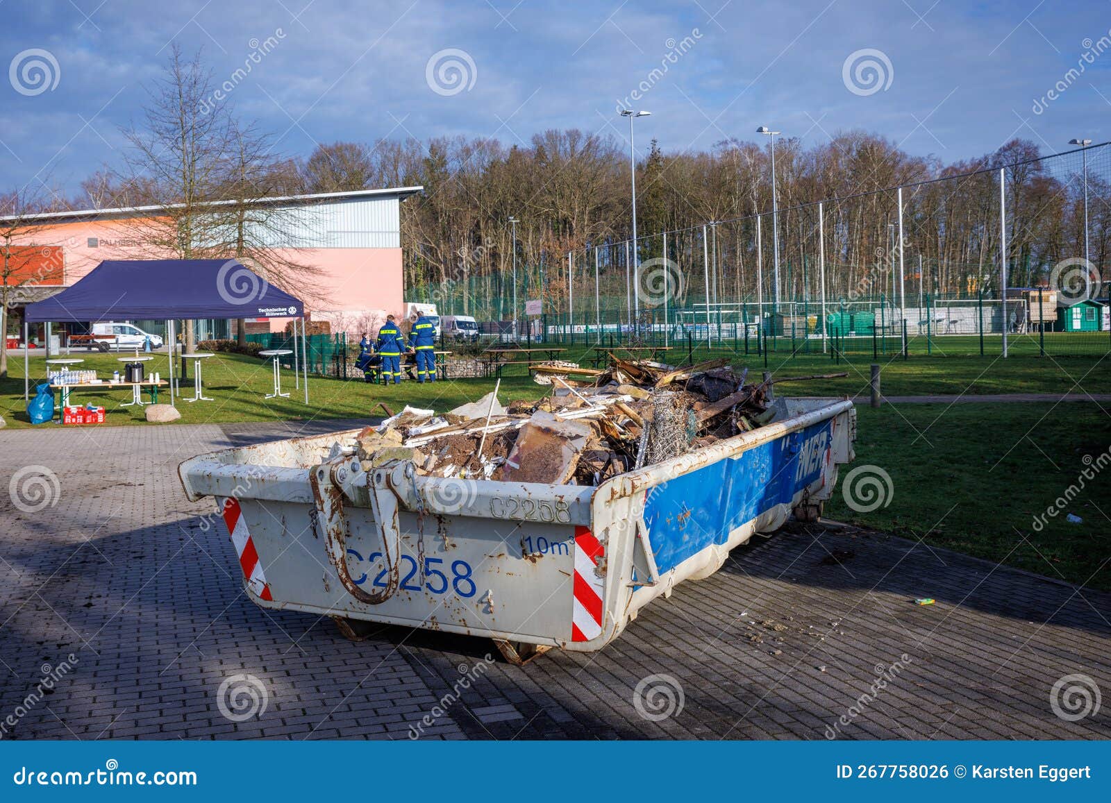 Construction Waste is Disposed of in a Waste Container Editorial Photo ...