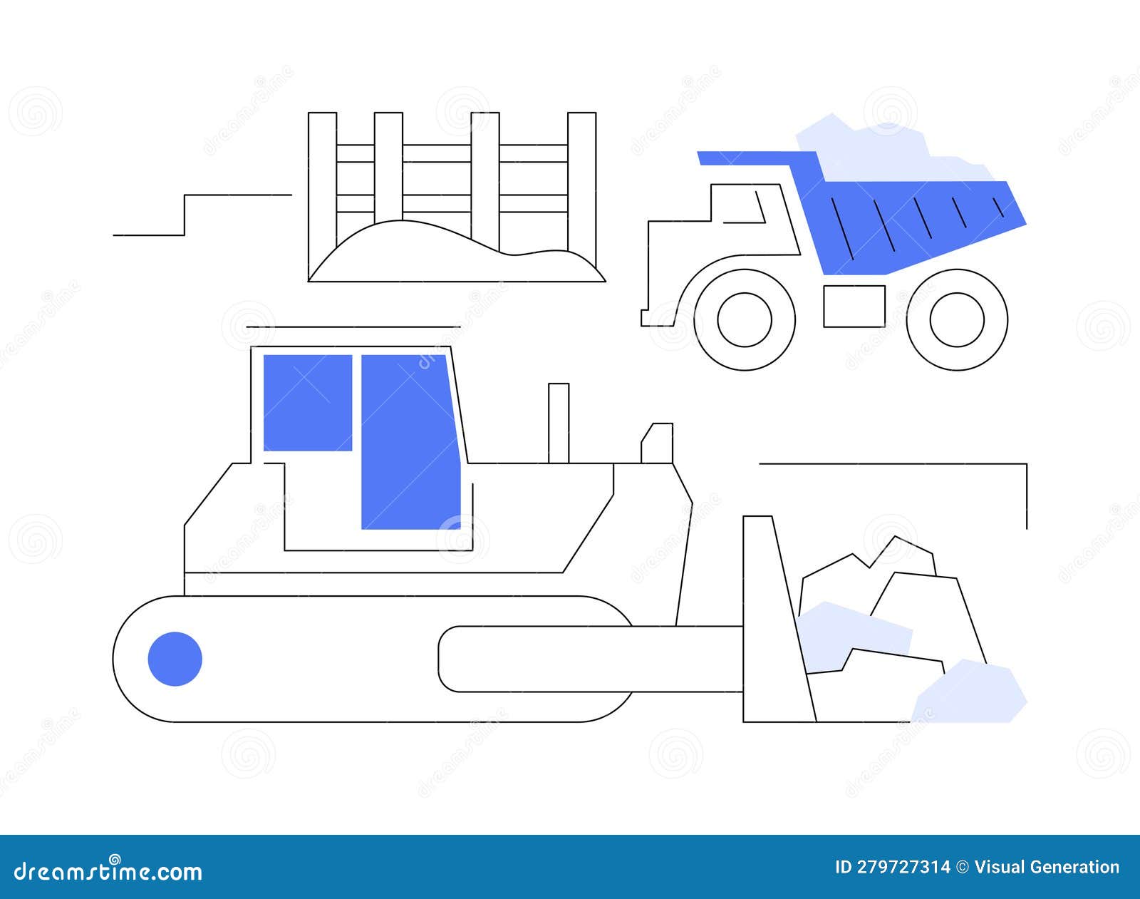 Construction Waste Handling Abstract Concept Vector Illustration. Stock ...