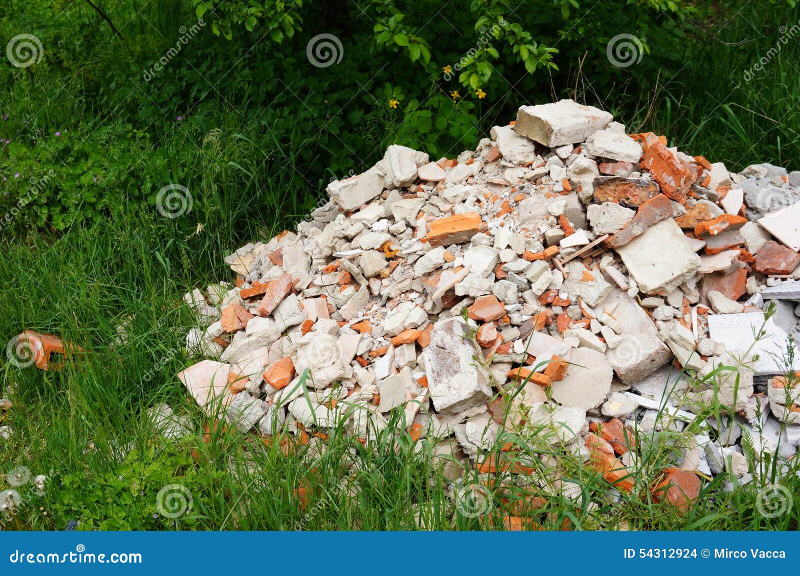 Construction waste stock photo. Image of waste, bricks - 54312924