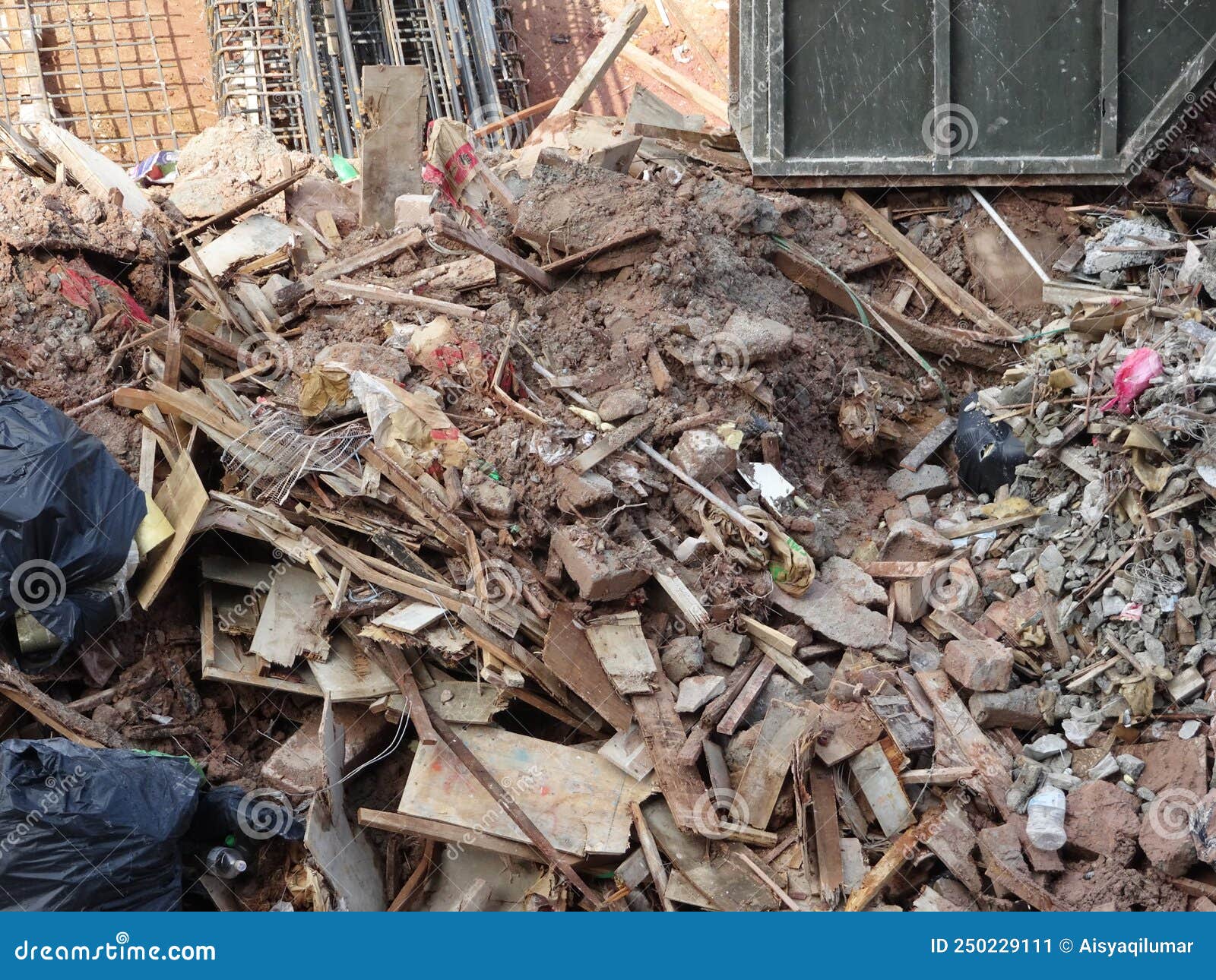 Construction Waste Pile at Construction Site. Editorial Photo - Image ...
