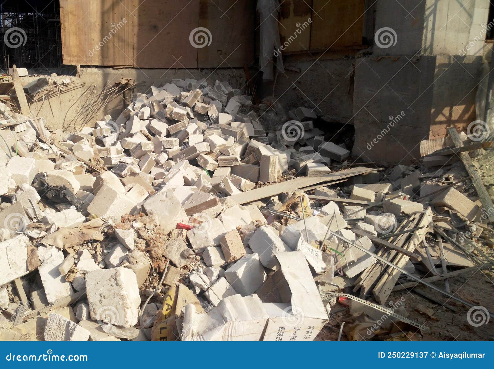 Construction Waste Pile at Construction Site. Editorial Photography ...