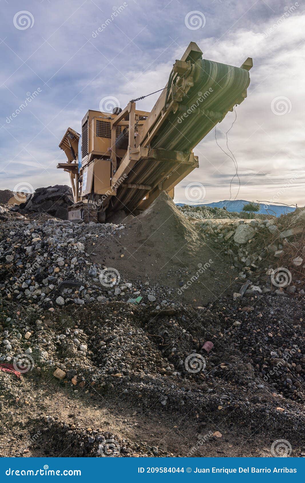 Construction Waste Recycling Plant for Transformation Stock Photo ...