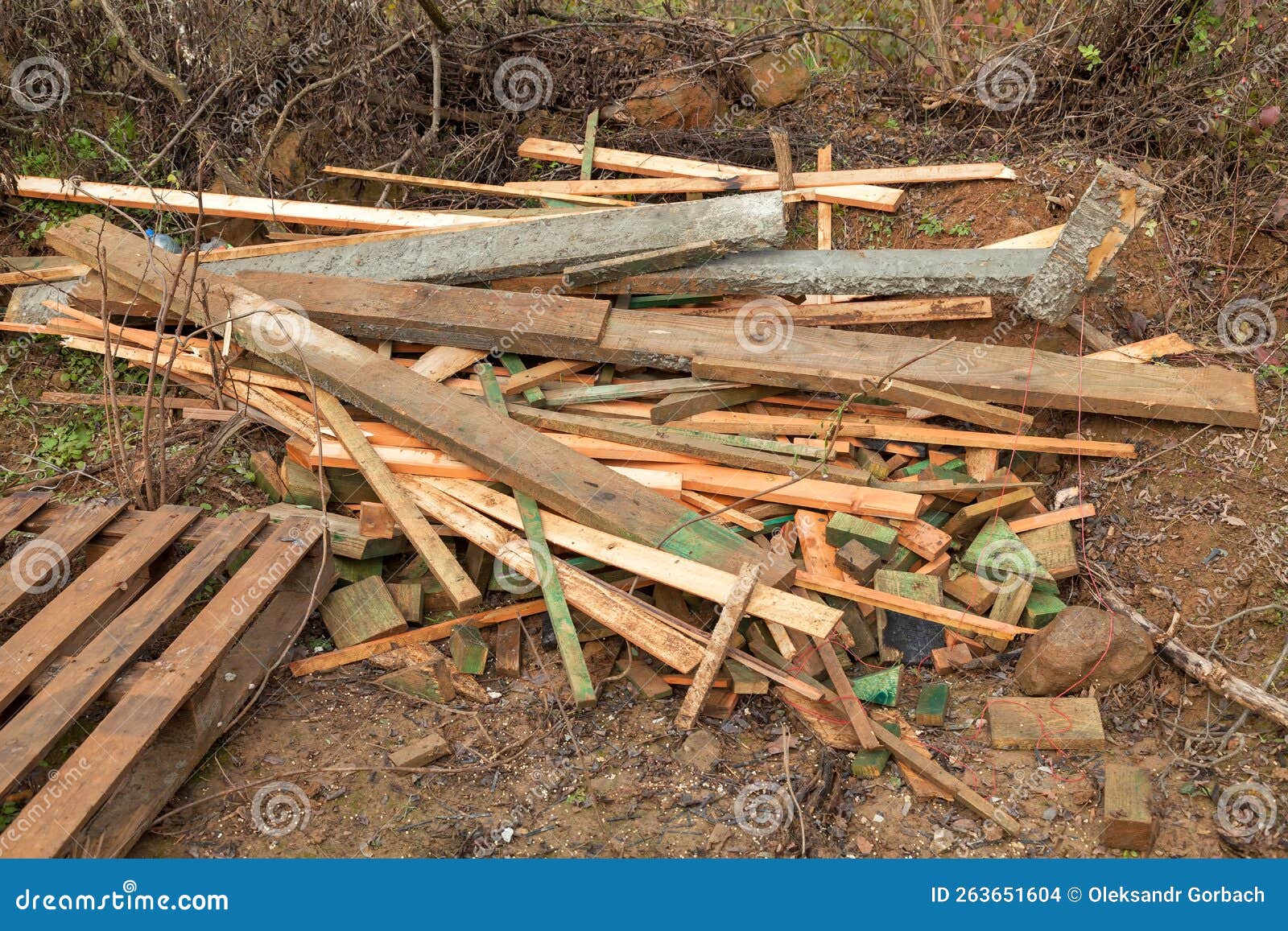 Construction Waste on the Roof of the House Under Construction Stock ...