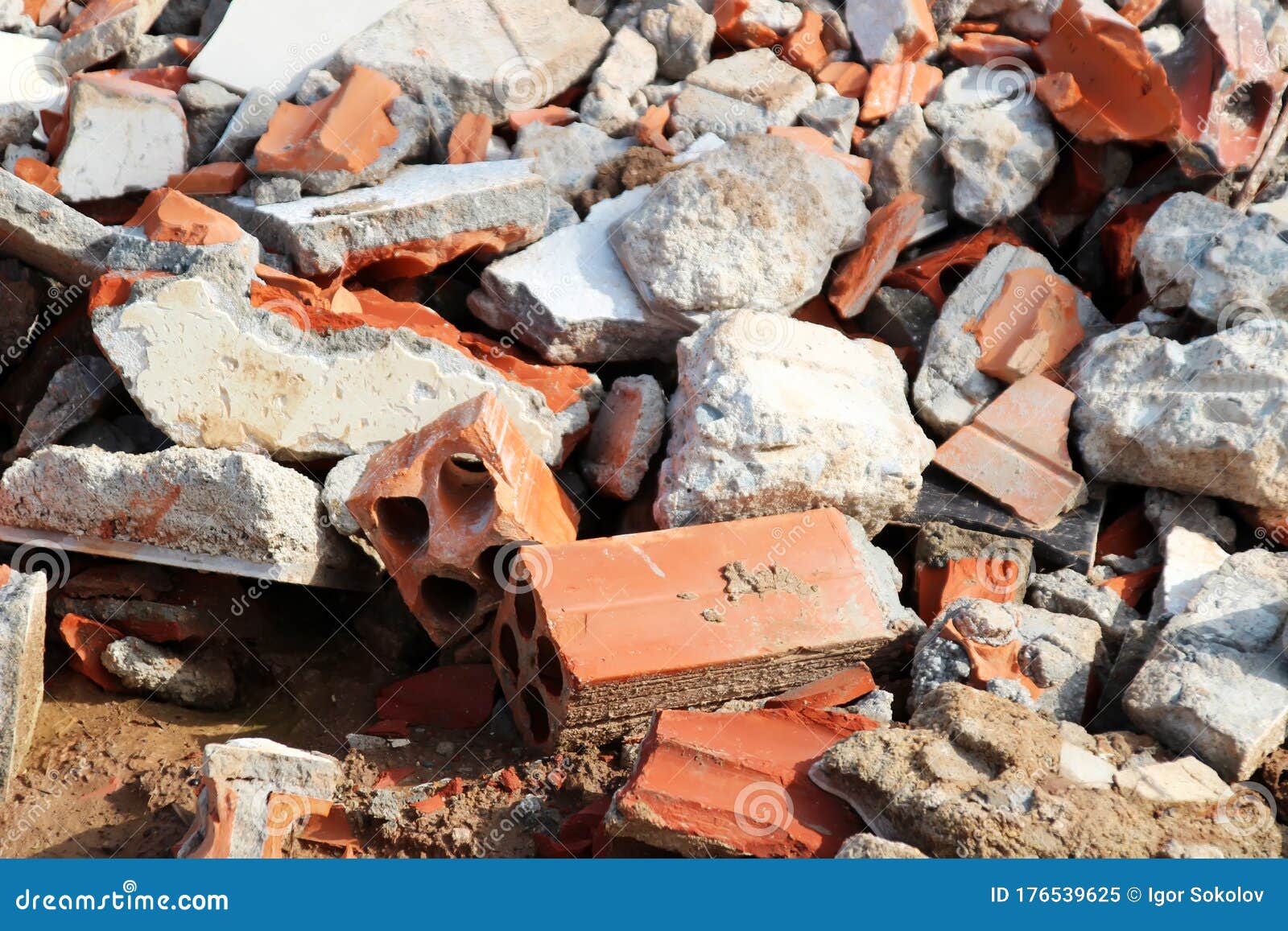 4Construction Waste on a Construction Site of a Building Stock Image ...