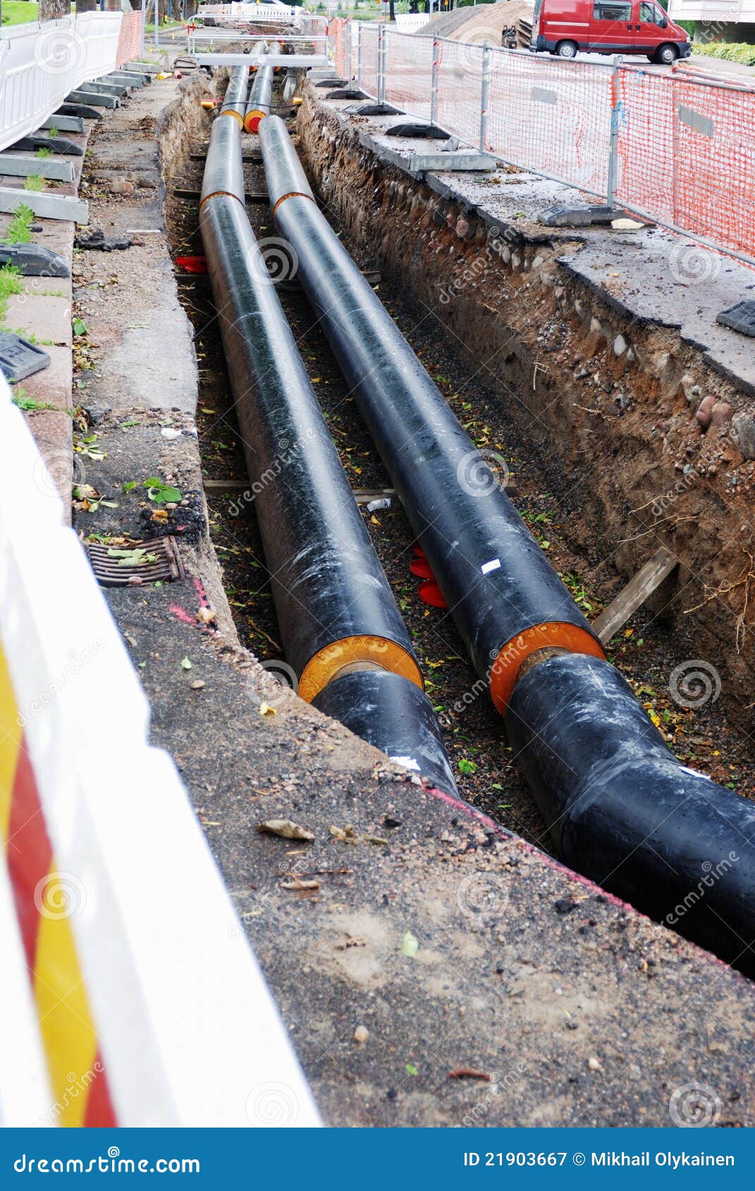 Construction of Water Supply Stock Image - Image of concrete, metal ...