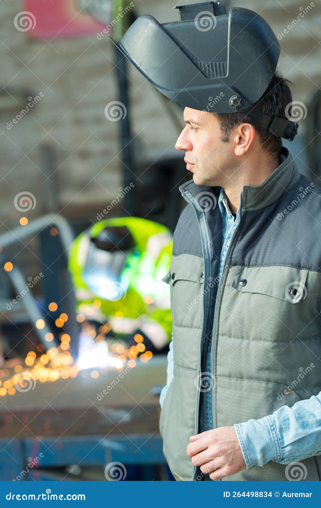 Construction Welding Factory Worker Stock Photo - Image of labour ...
