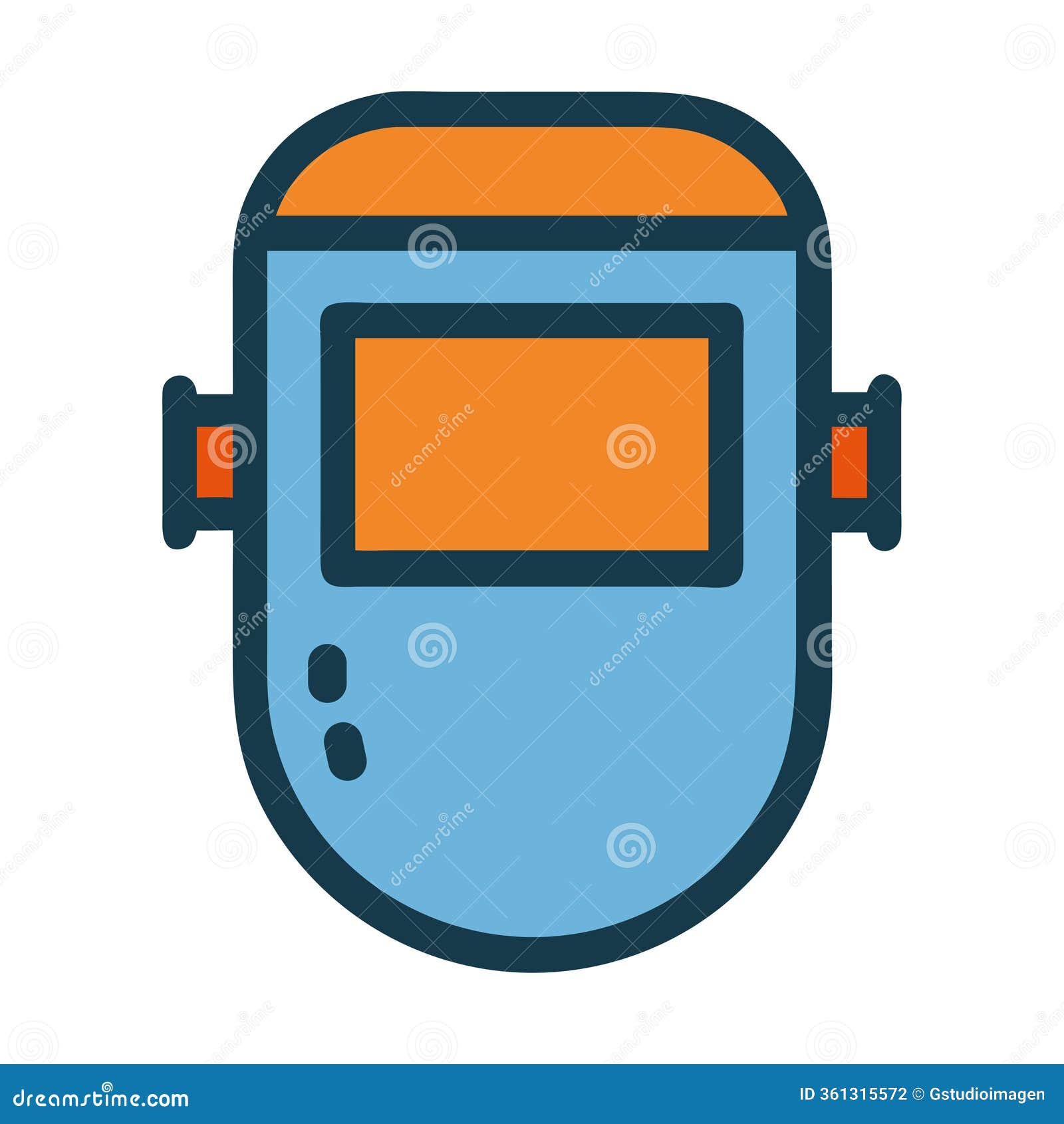 Construction Welding Helmet Stock Vector - Illustration of isolated ...