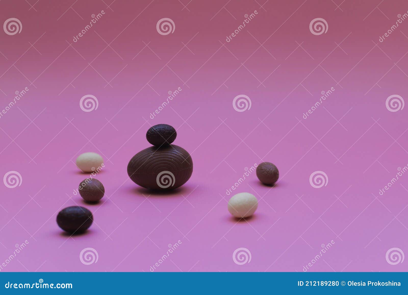 Construction from White, Milk and Dark Chocolate Eggs Like Stone ...