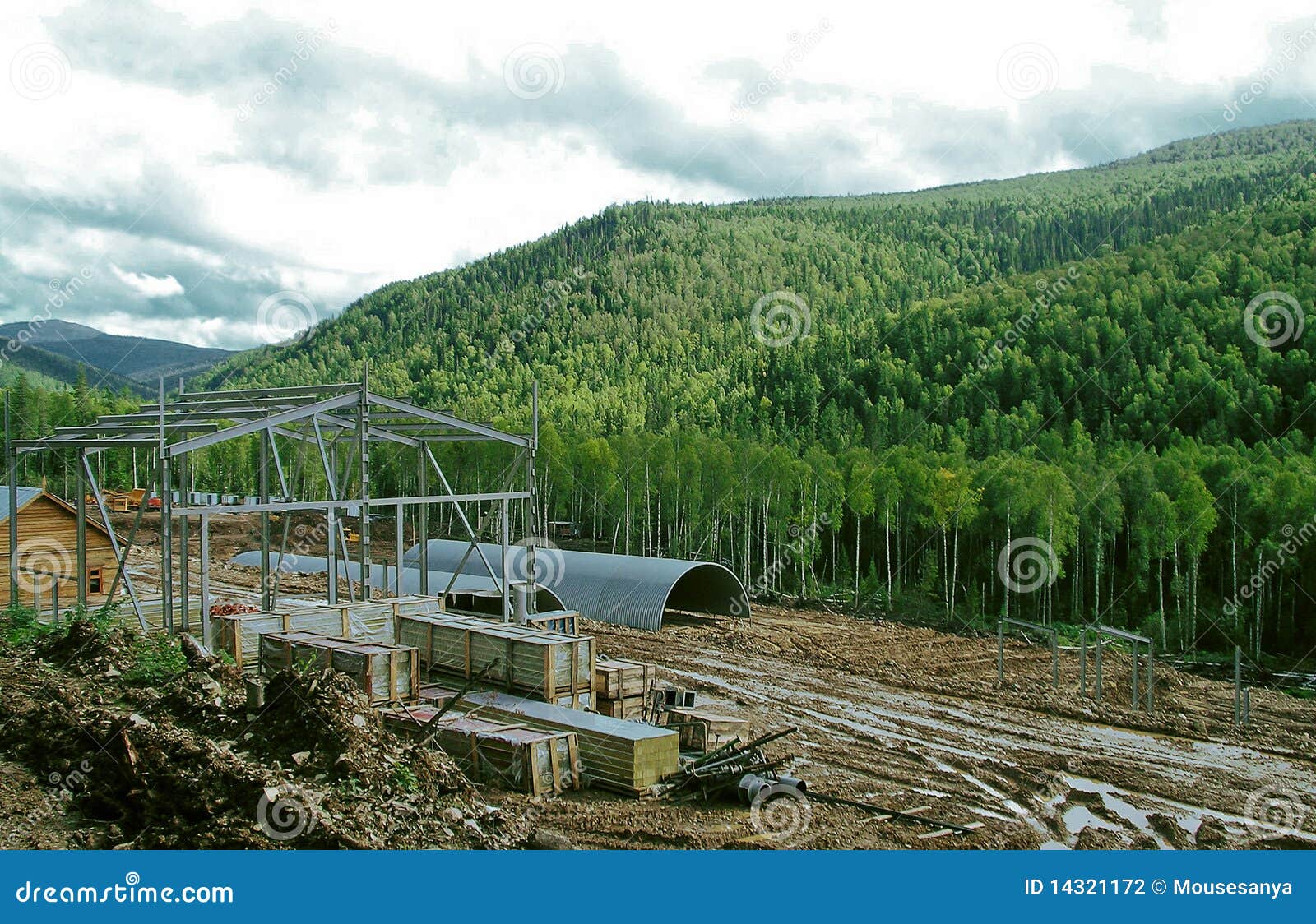 Construction in Wild Nature Stock Photo - Image of dirt, nature: 14321172
