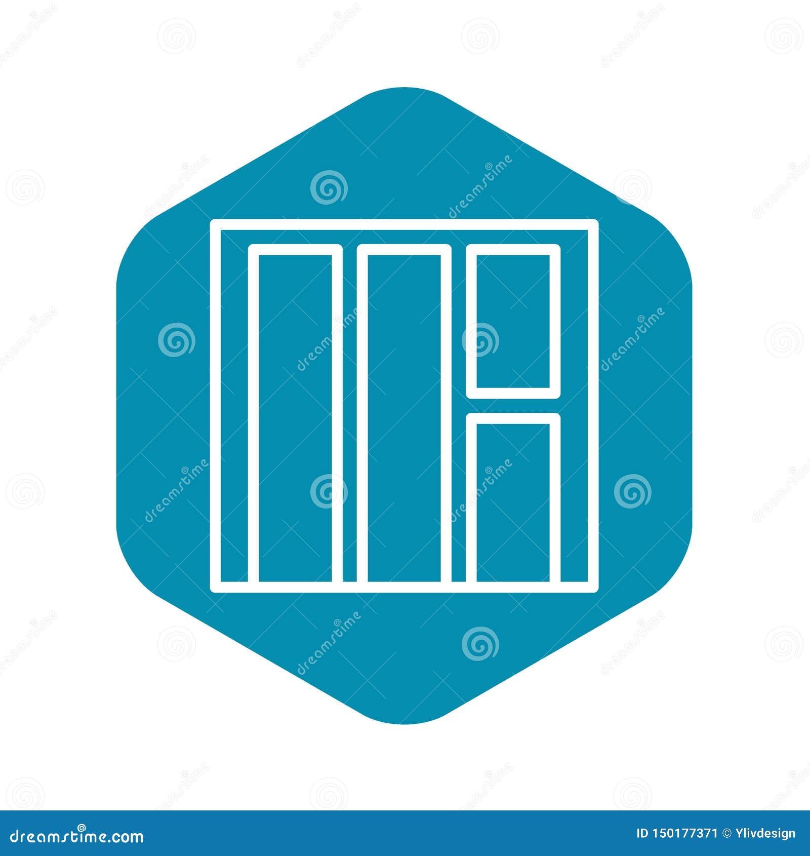 Construction Window Icon, Outline Style Stock Vector - Illustration of ...