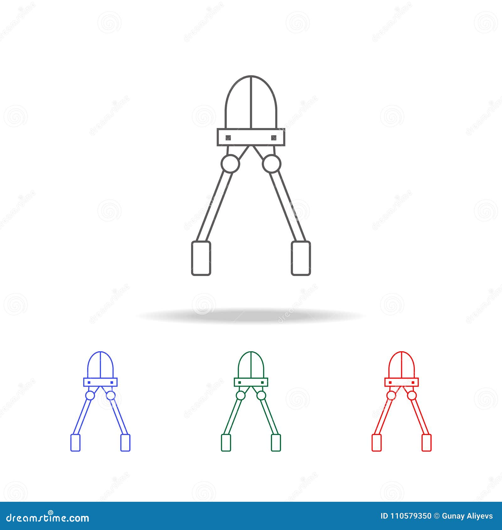 Construction Wire Cutters Line Icon. Elements in Multi Colored Icons ...