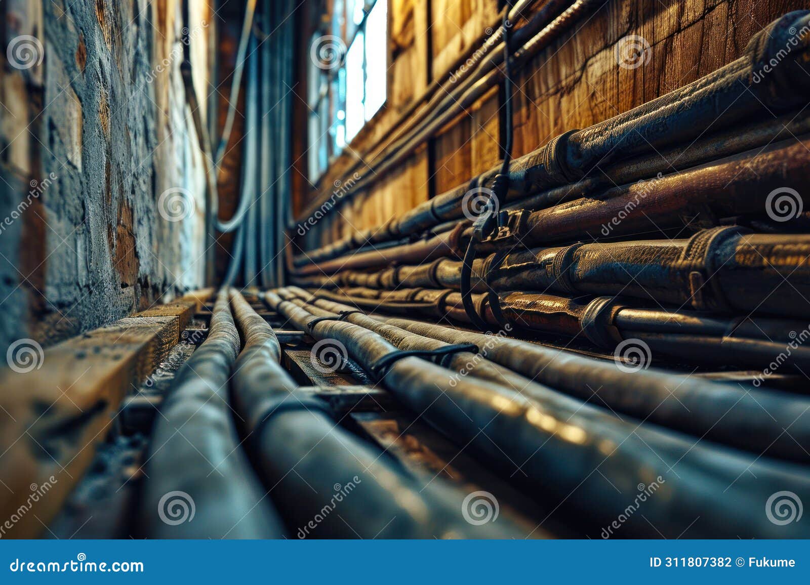 Construction Wiring and Electrical Panel. Stock Photo - Image of ...