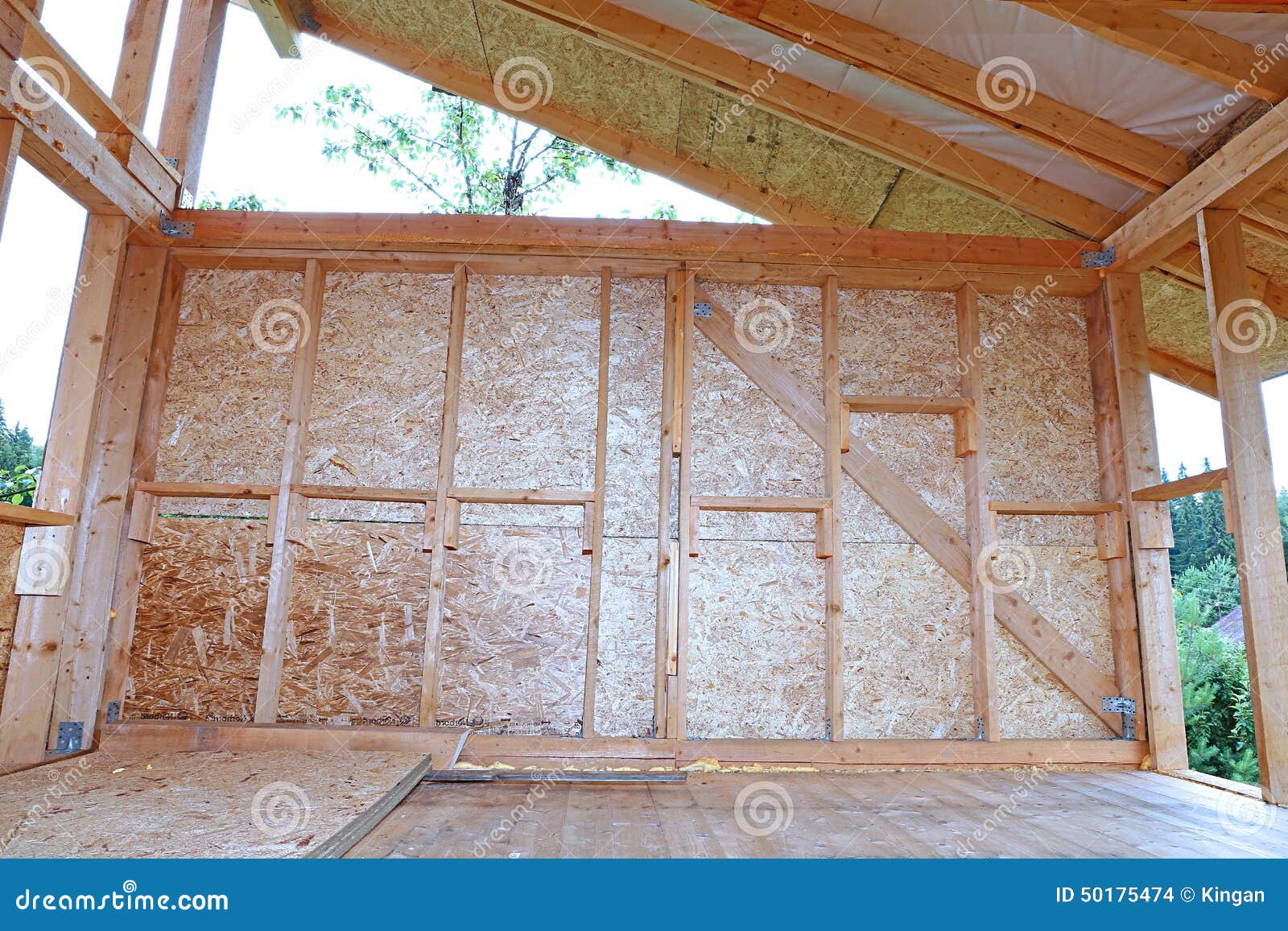 Construction of Wood Frame Walls Stock Photo - Image of architecture ...