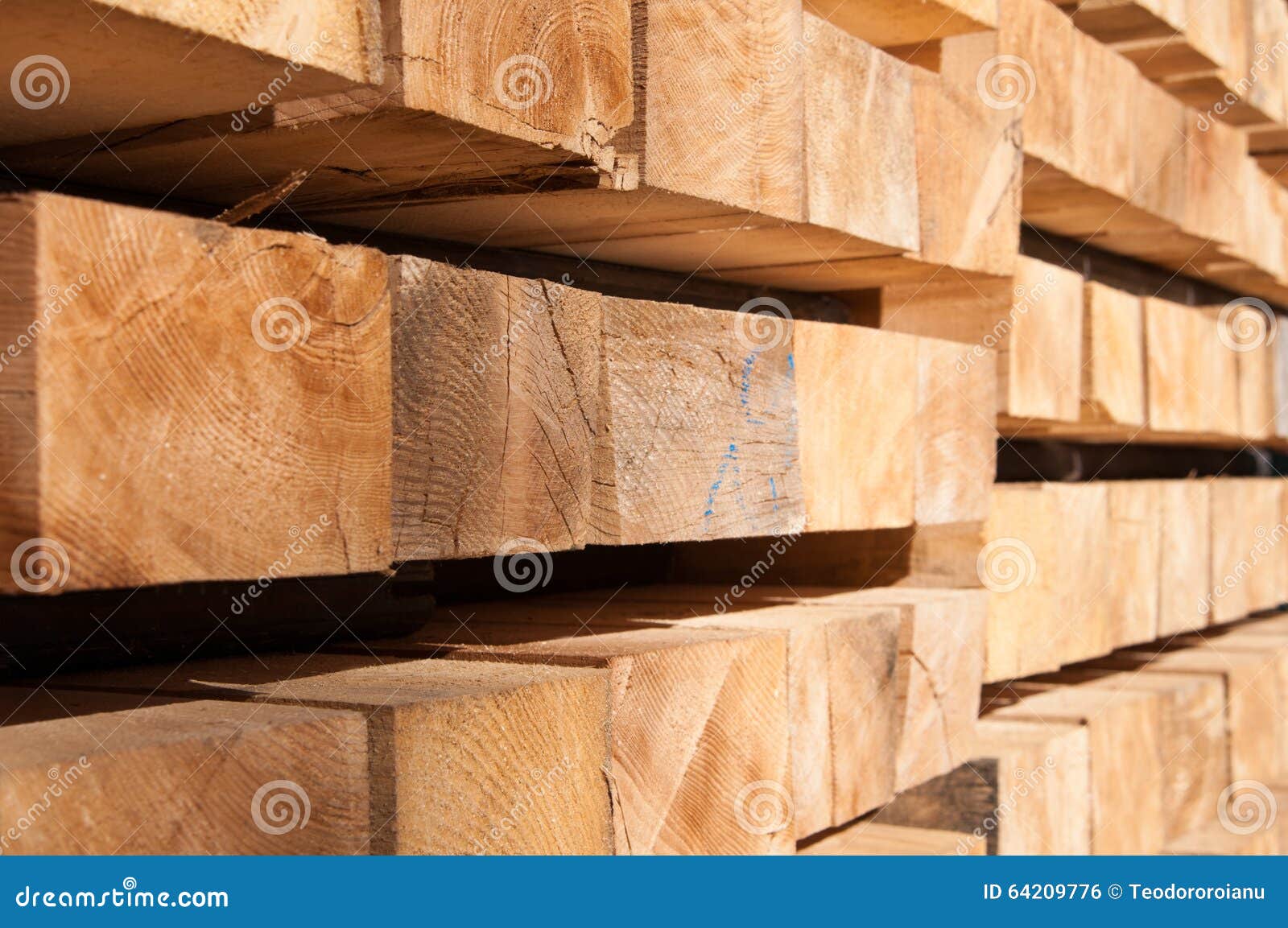 Construction wood pile stock photo. Image of organic - 64209776
