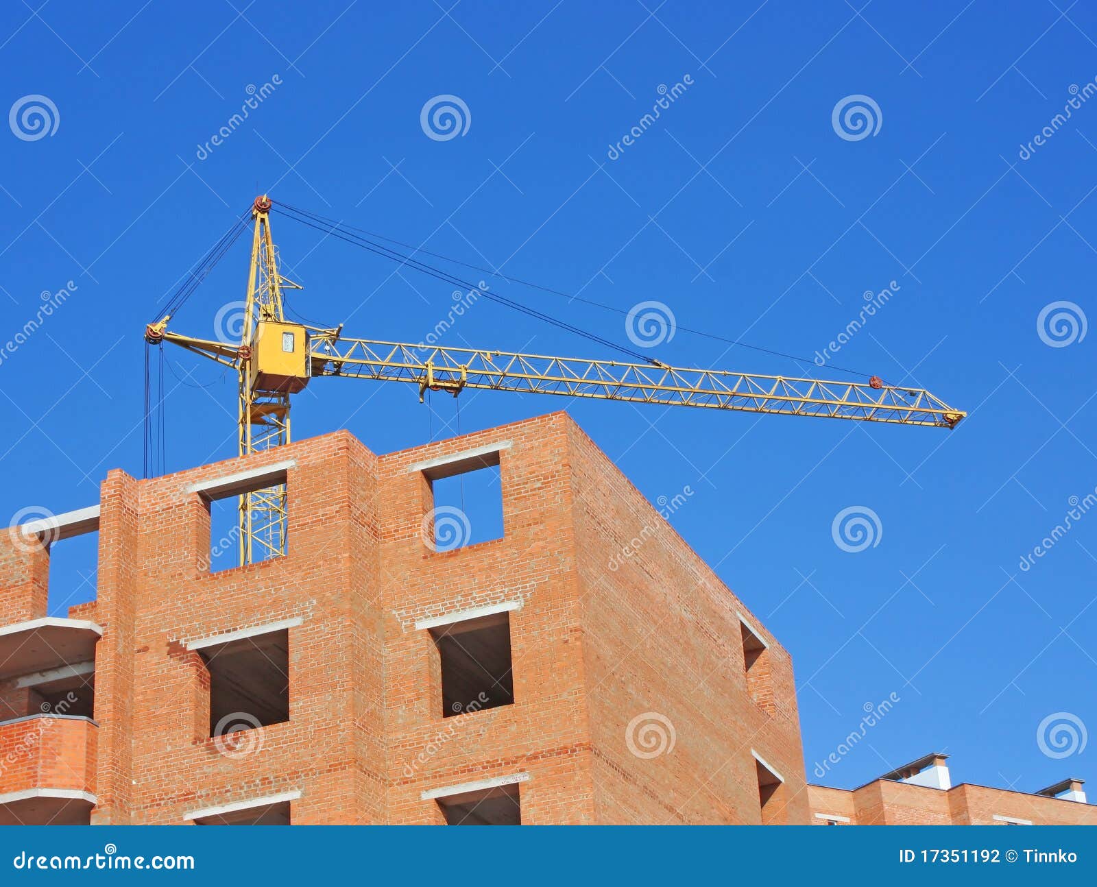 Construction work stock photo. Image of house, crane - 17351192