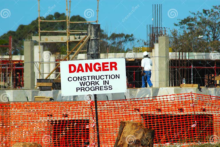 Construction work stock photo. Image of site, signs, building - 2408858