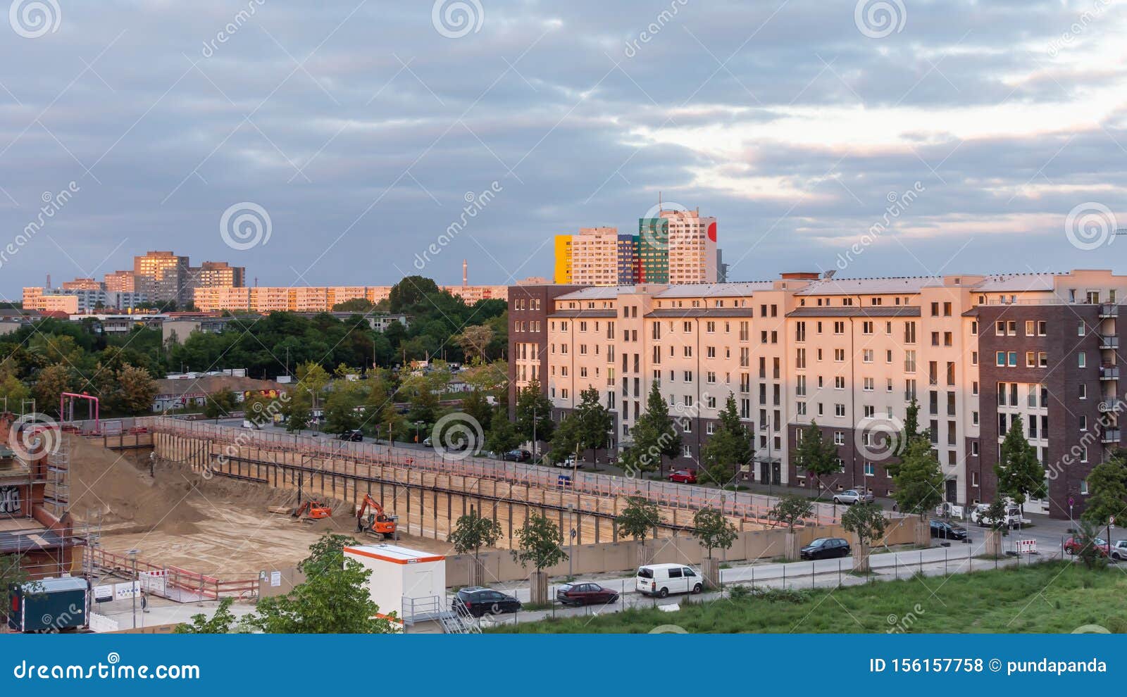 Construction Work in Berlin Editorial Stock Photo - Image of crane ...