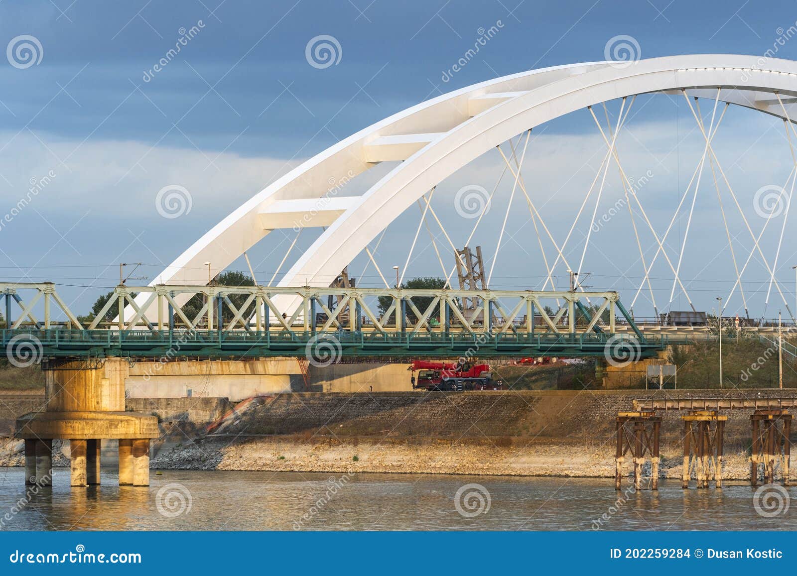 Construction Work on the Bridge Editorial Stock Image - Image of ...