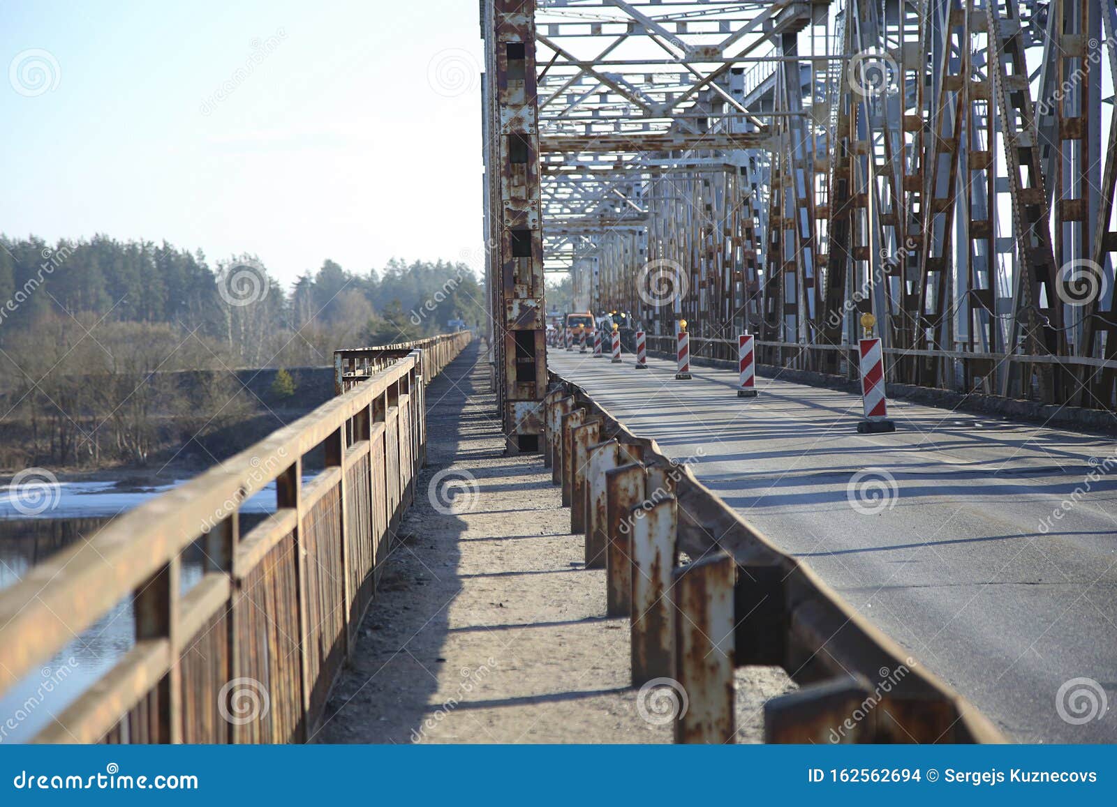 Construction Work on the Bridge Stock Photo - Image of regensburg ...