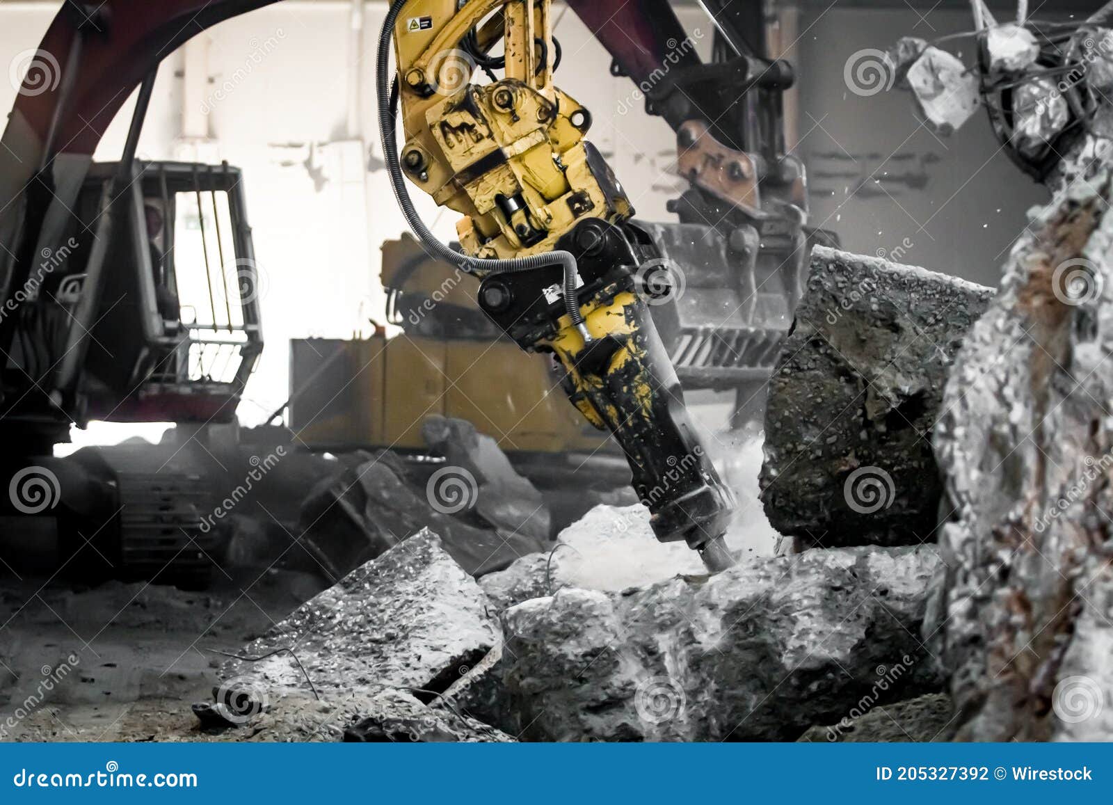 Construction Work in a Building in Progress Stock Photo - Image of ...