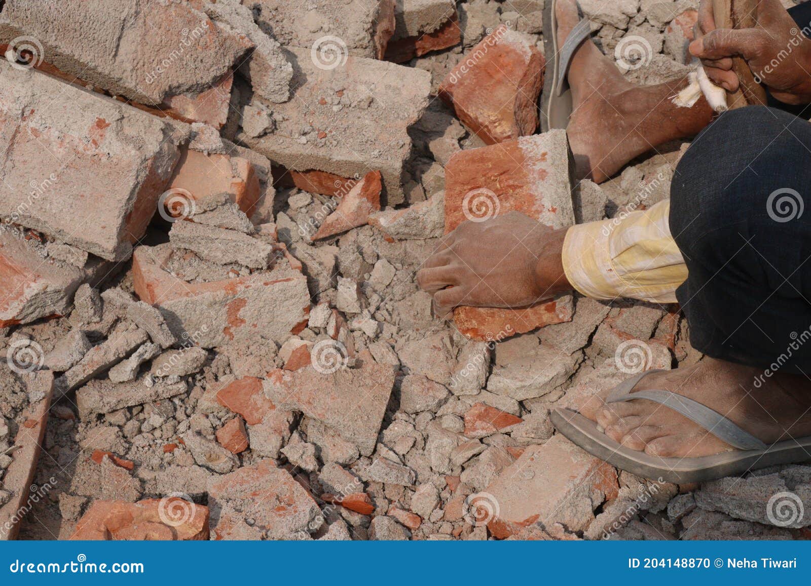 Construction Work Cement Bricks Workers Labour Day Iron Rods Stock ...