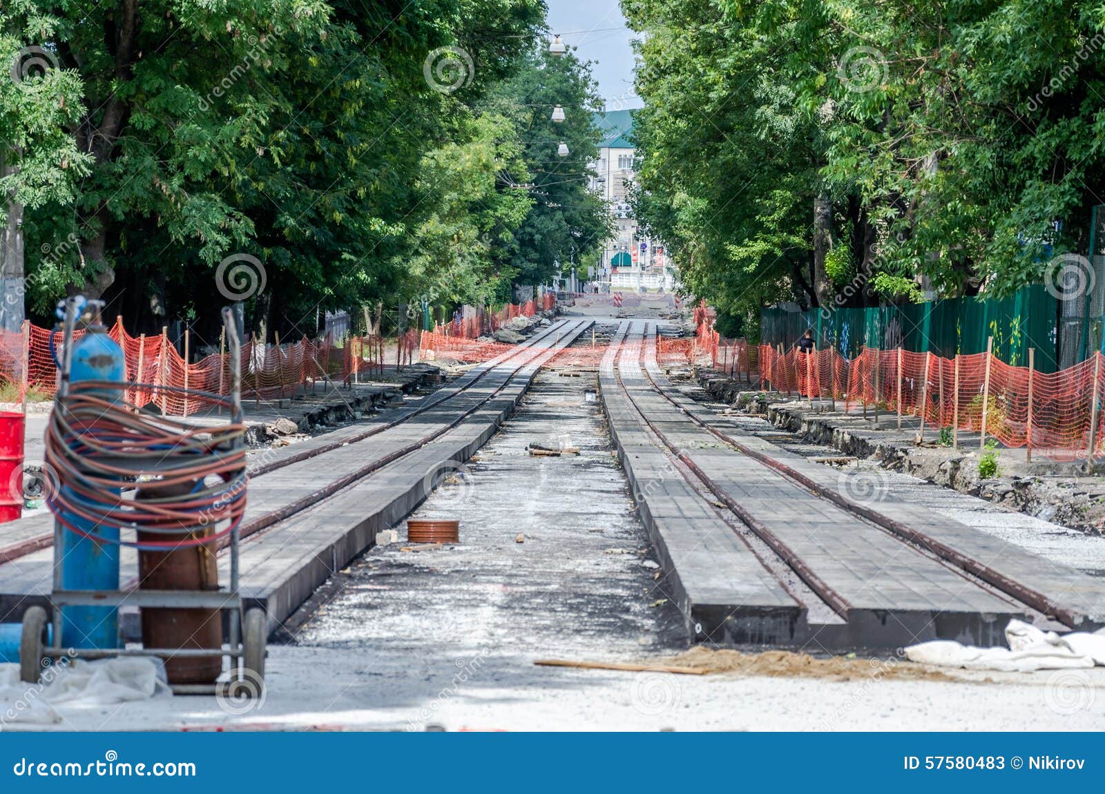 Construction Work on the Construction of New Roads and Laying of Tram ...