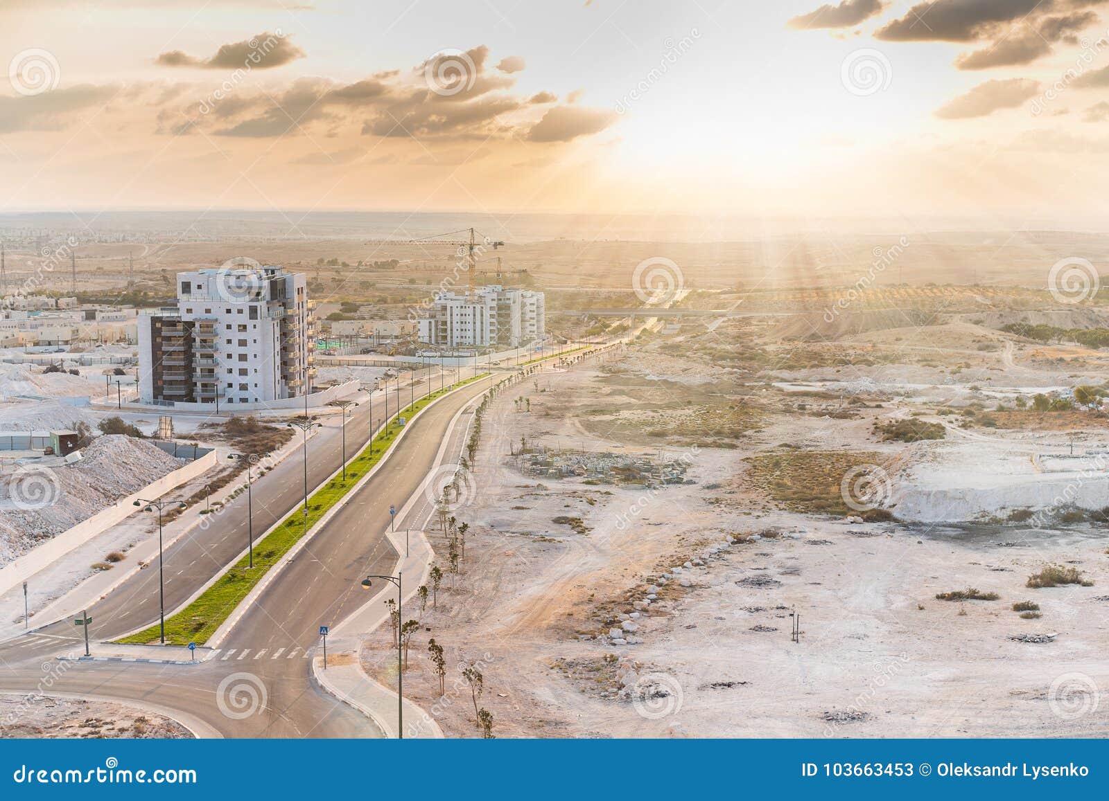 Construction Work in the Desert Stock Image - Image of development ...
