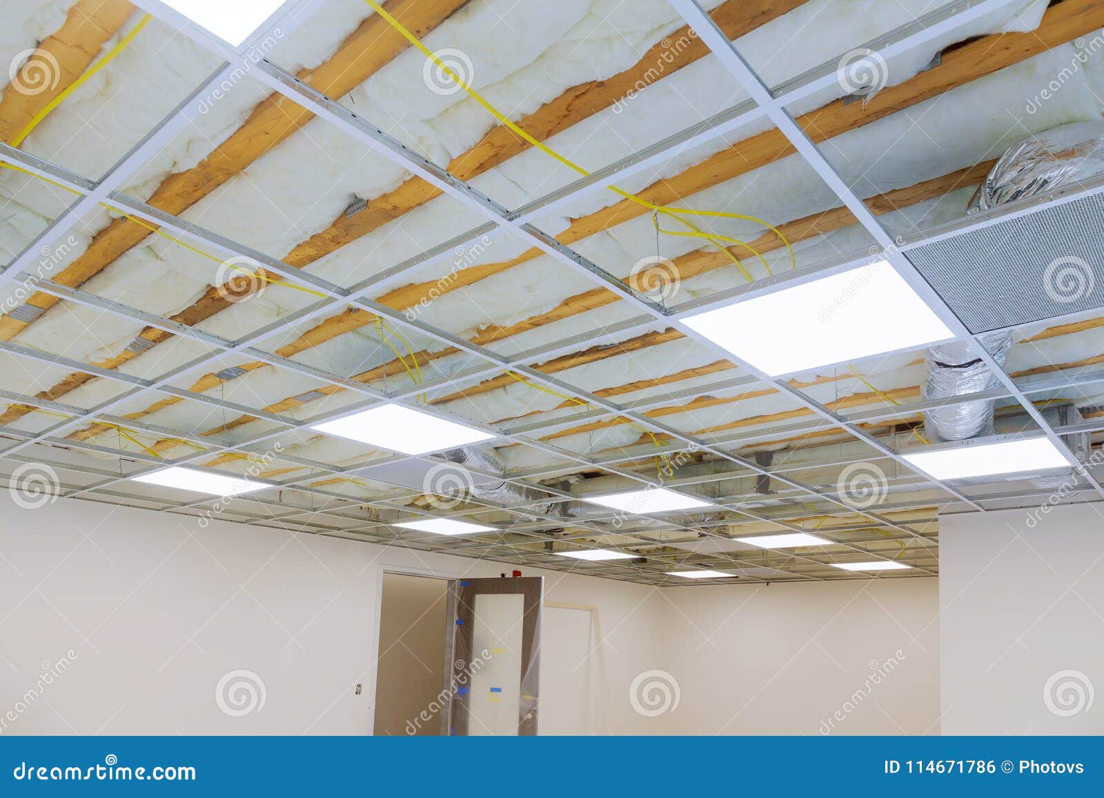 Construction Work Finishing the Ceiling the Great Hall Stock Photo ...