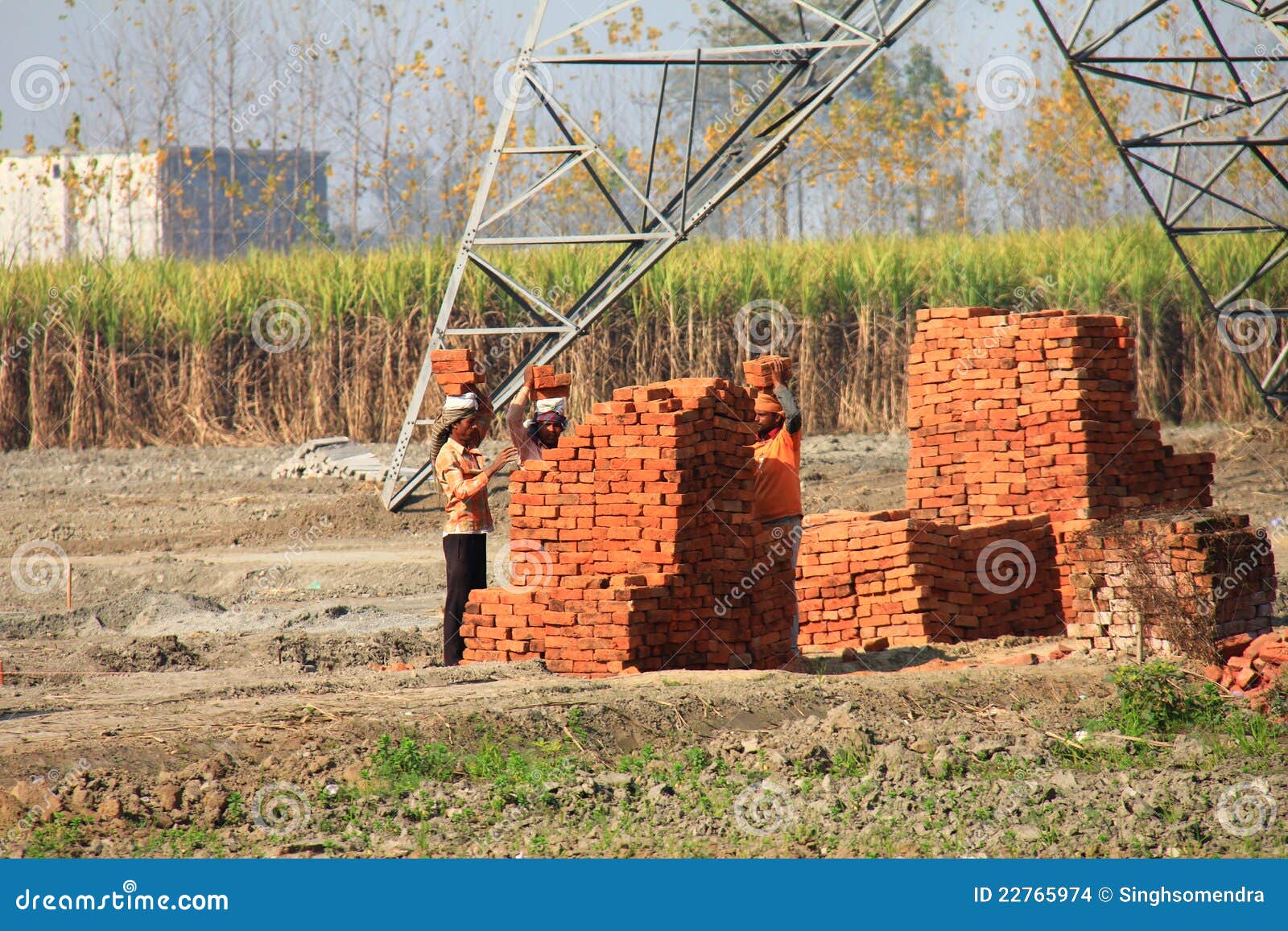 Construction Work Going on at Rural India Editorial Stock Image - Image ...