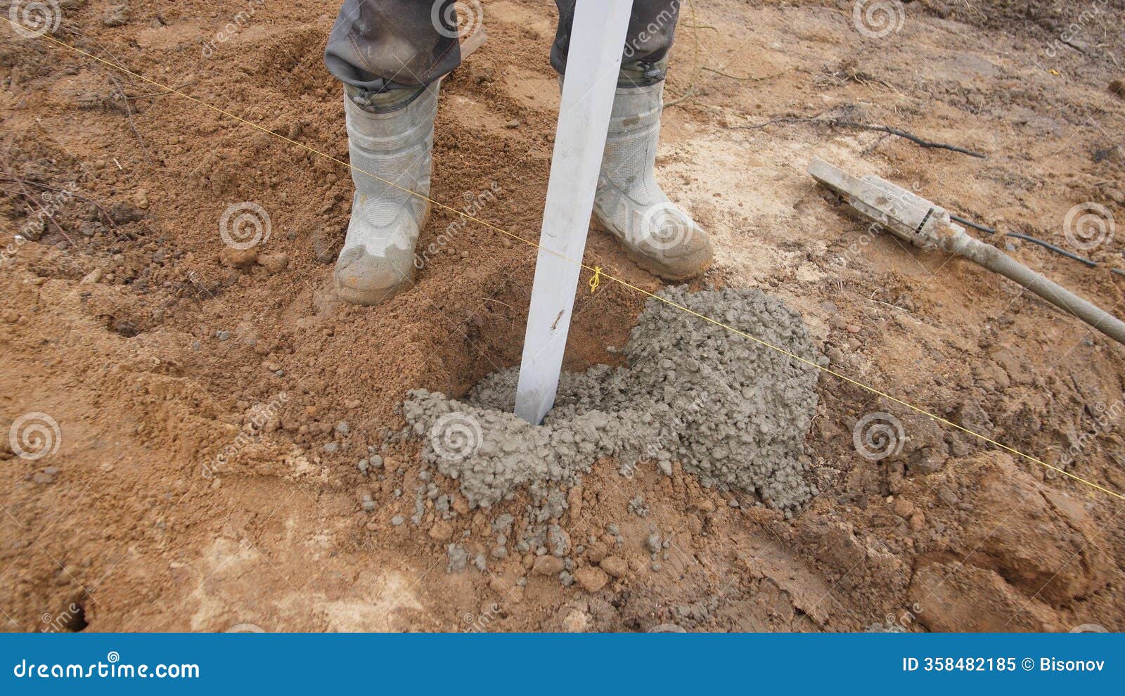 Construction Work on the Ground Stock Image - Image of business ...