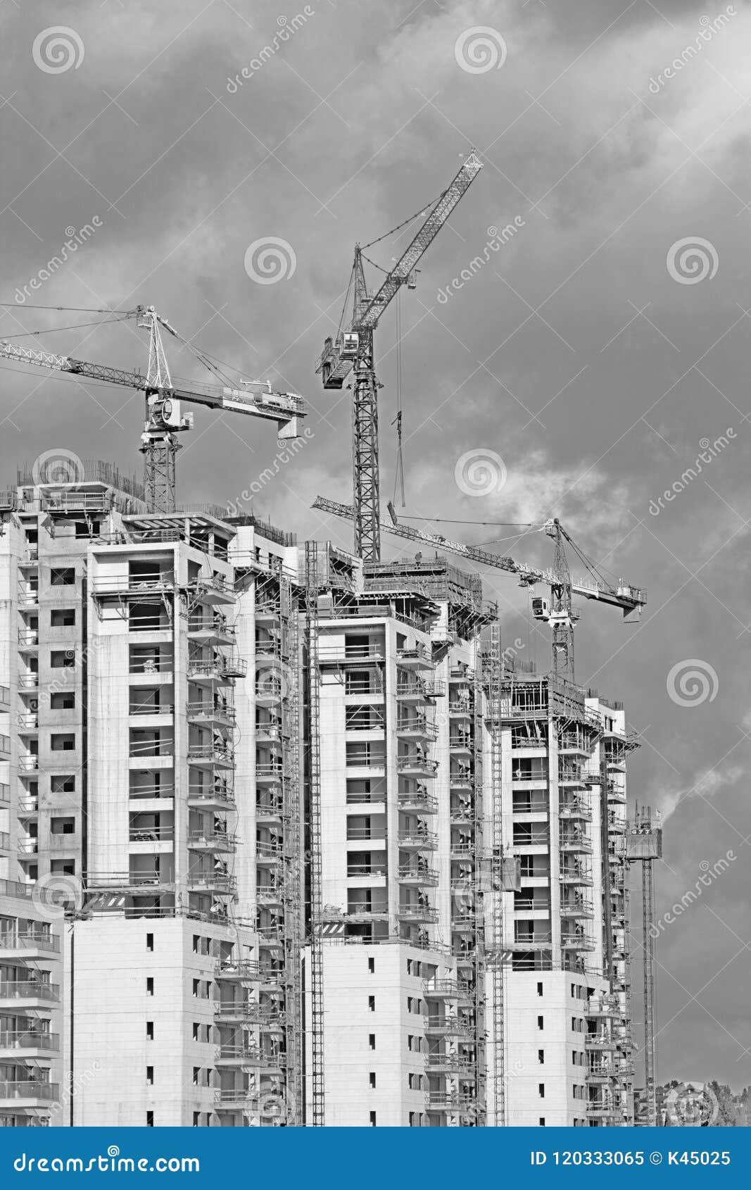 Construction Work of High-rise Residential Buildings.Active Cons Stock ...