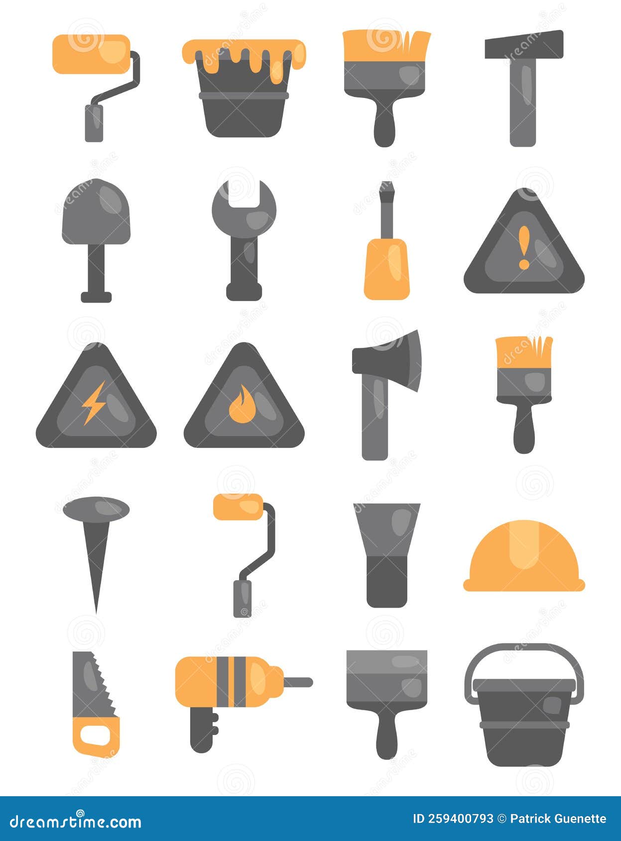 Construction work, icon stock vector. Illustration of graphic - 259400793