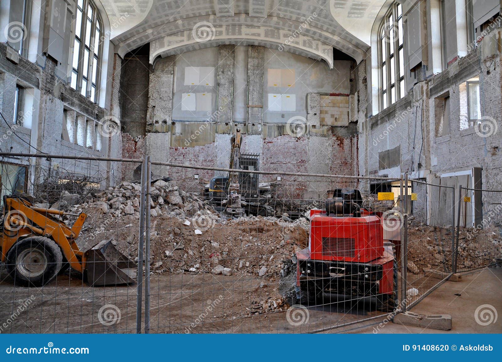Construction Work Inside the Building. Stock Photo - Image of ...