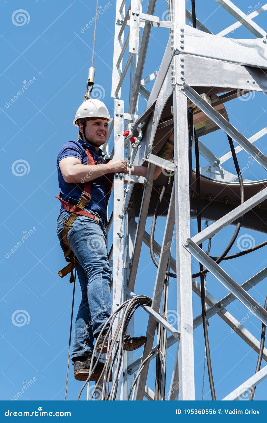Construction Work on the Installation of a Wind Power Plant. High ...