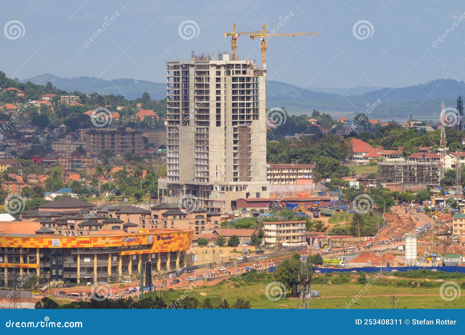 Construction Work in Kampala in June, Big House Editorial Photo - Image ...